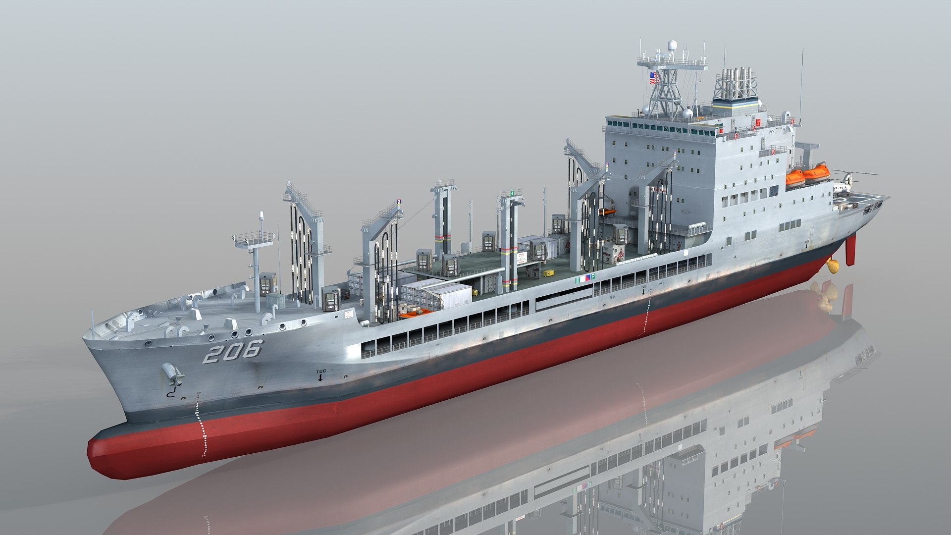 USNS Harvey Milk T-AO-206 John Lewis-class model - TurboSquid 2074477