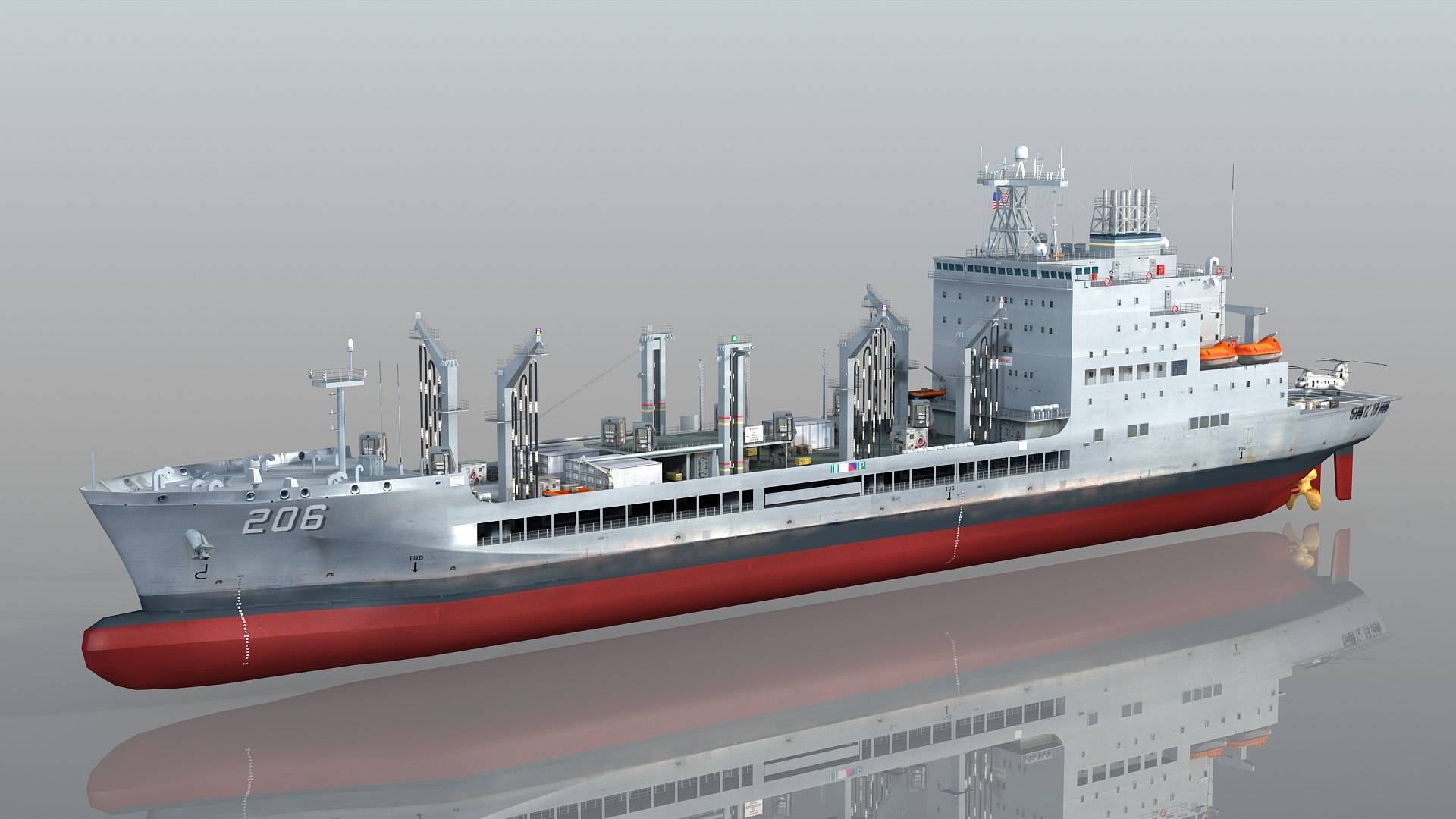 USNS Harvey Milk T-AO-206 John Lewis-class model - TurboSquid 2074477