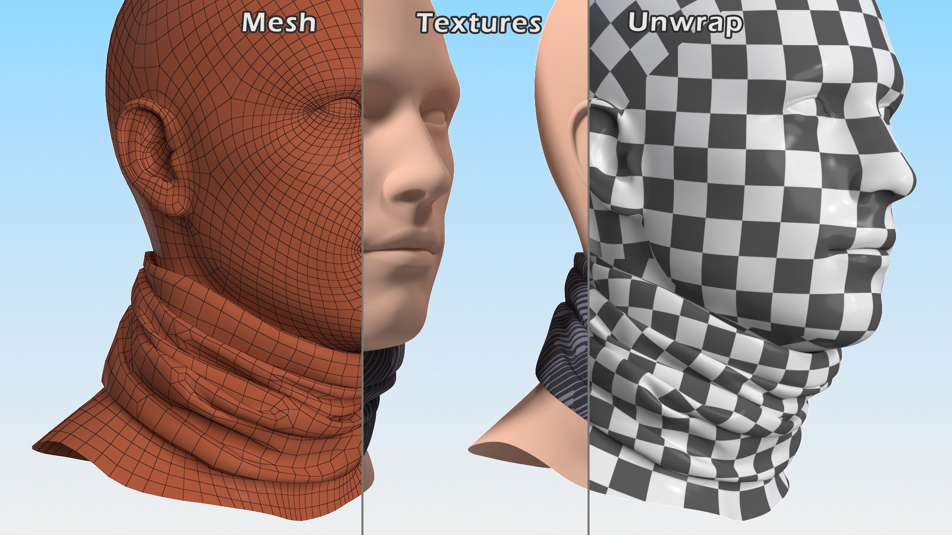 3D Summer Neck Gaiter model - TurboSquid 1782436