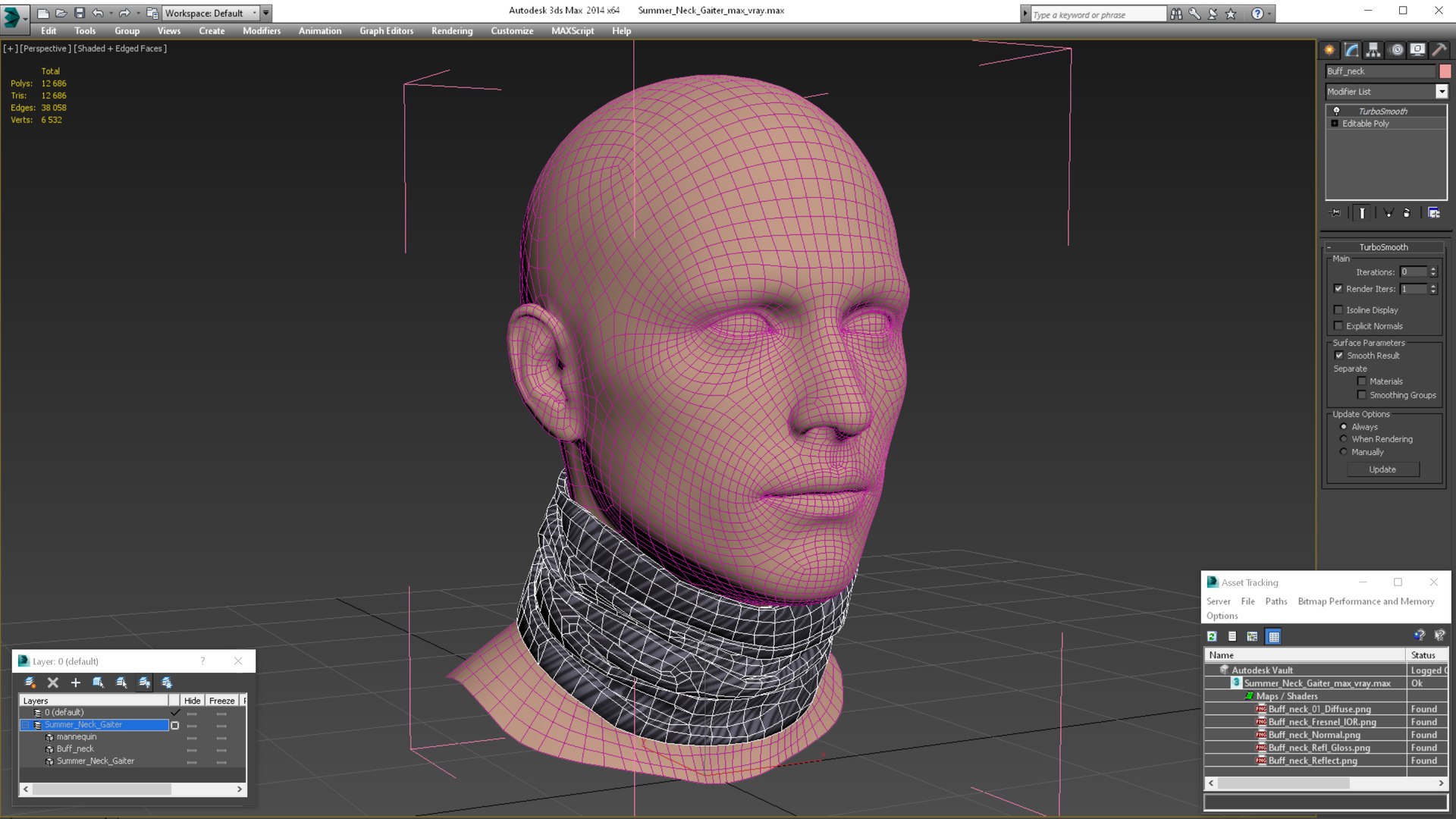 3D Summer Neck Gaiter model - TurboSquid 1782436