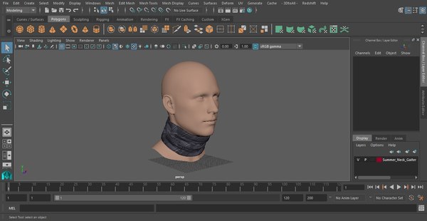 3D Summer Neck Gaiter model - TurboSquid 1782436