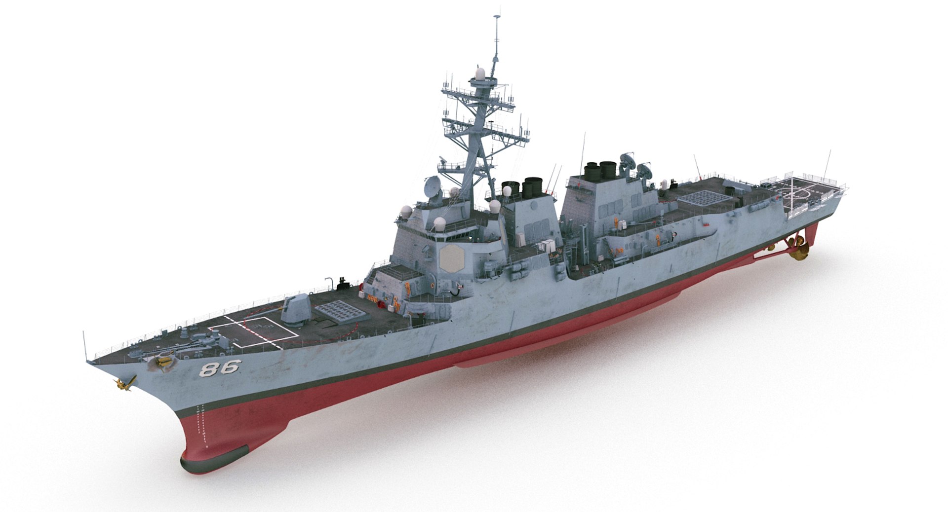 Uss Shoup Model - TurboSquid 1375967