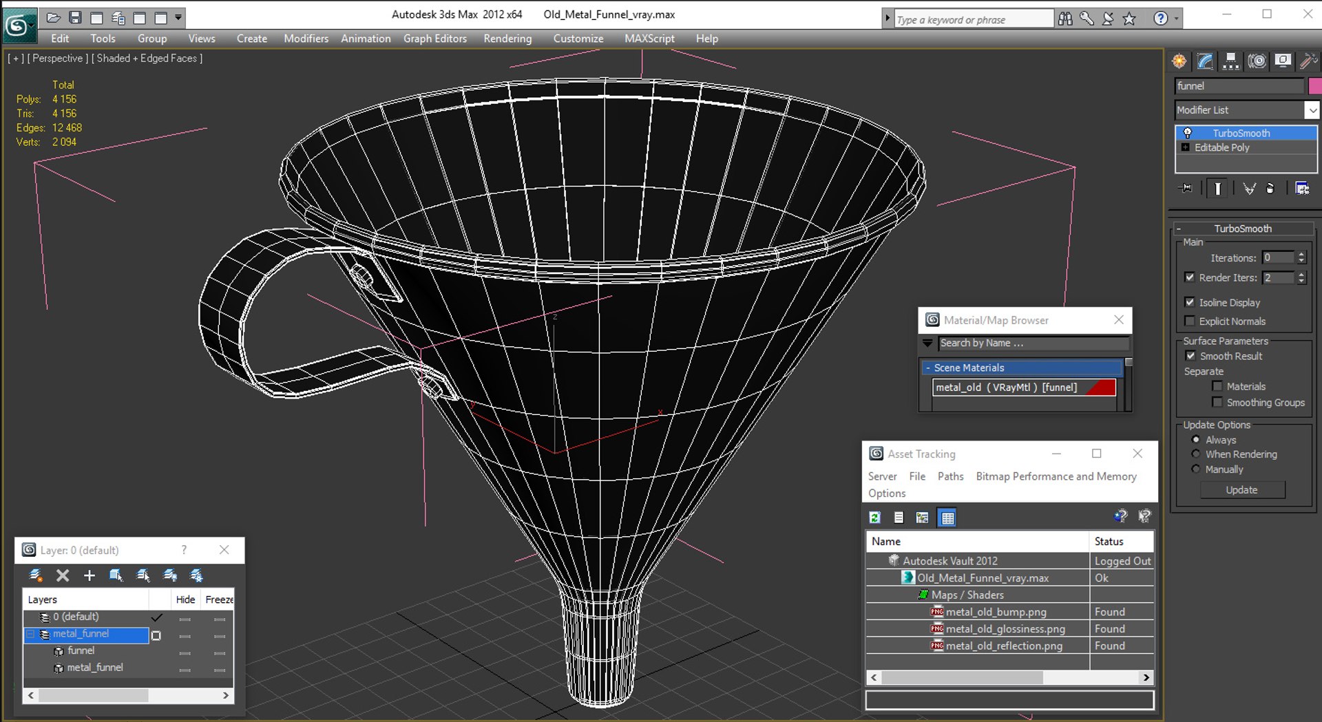 Old metal funnel 3D model - TurboSquid 1362745