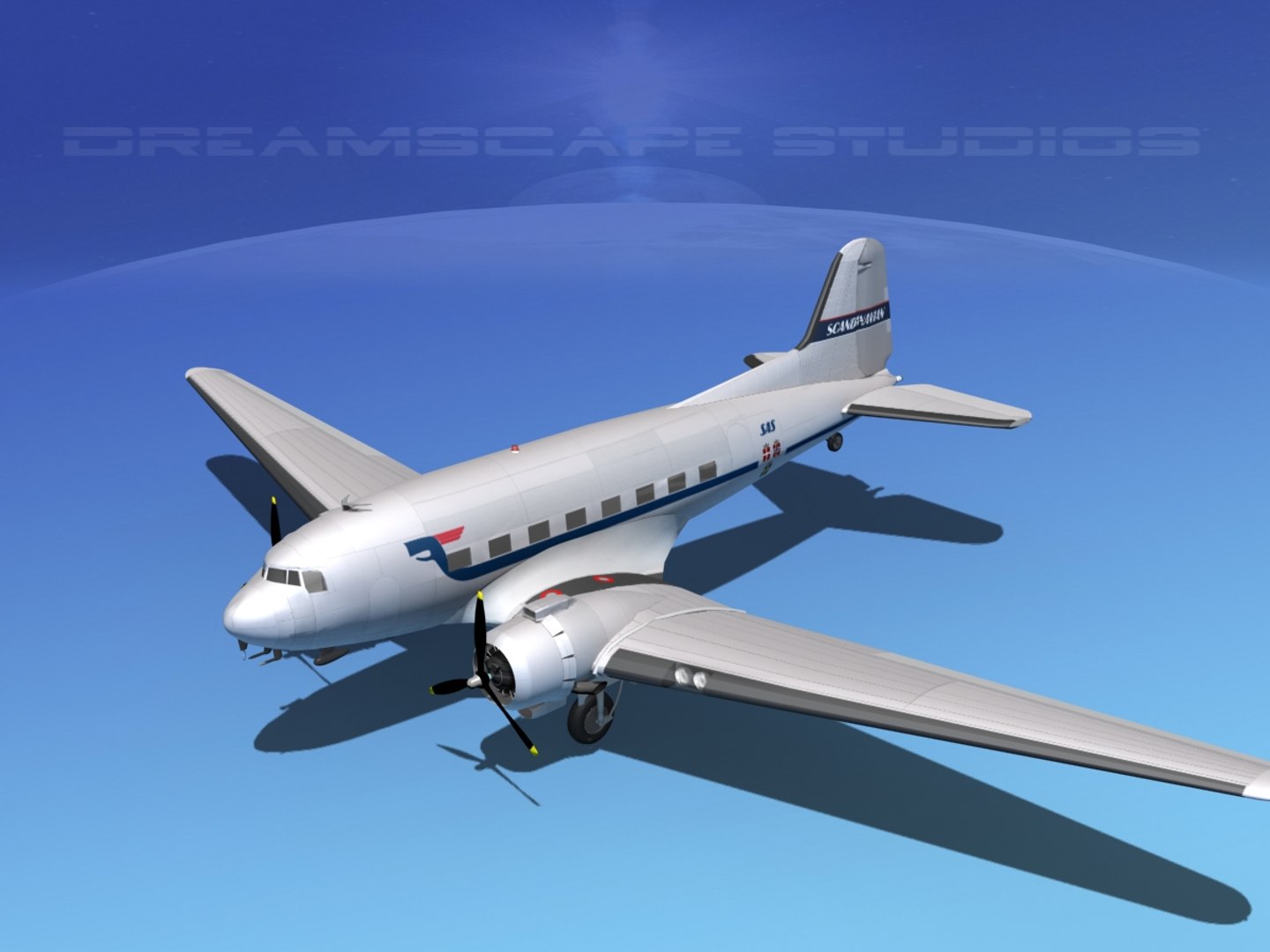 Dc-3 Douglas 3d Model