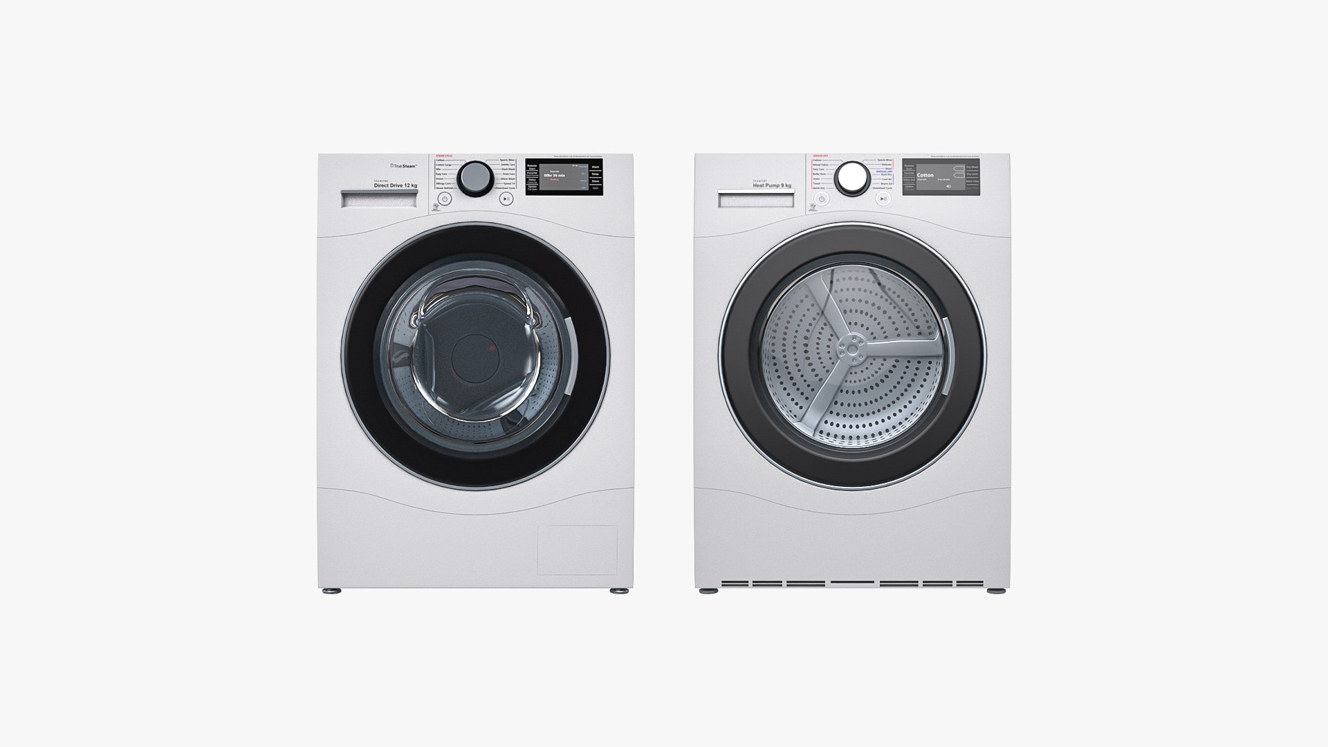 LG Washer and Dryer Collection 3D model - TurboSquid 1816651