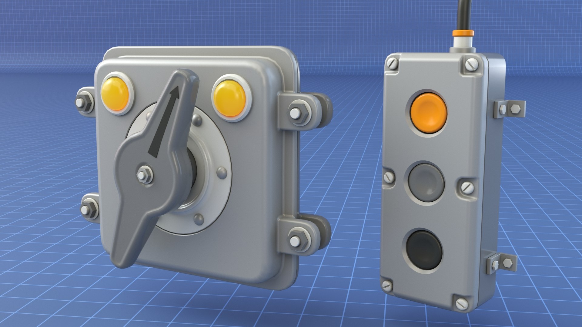 Control Panel 1 - 30 Pieces Model - TurboSquid 2133768