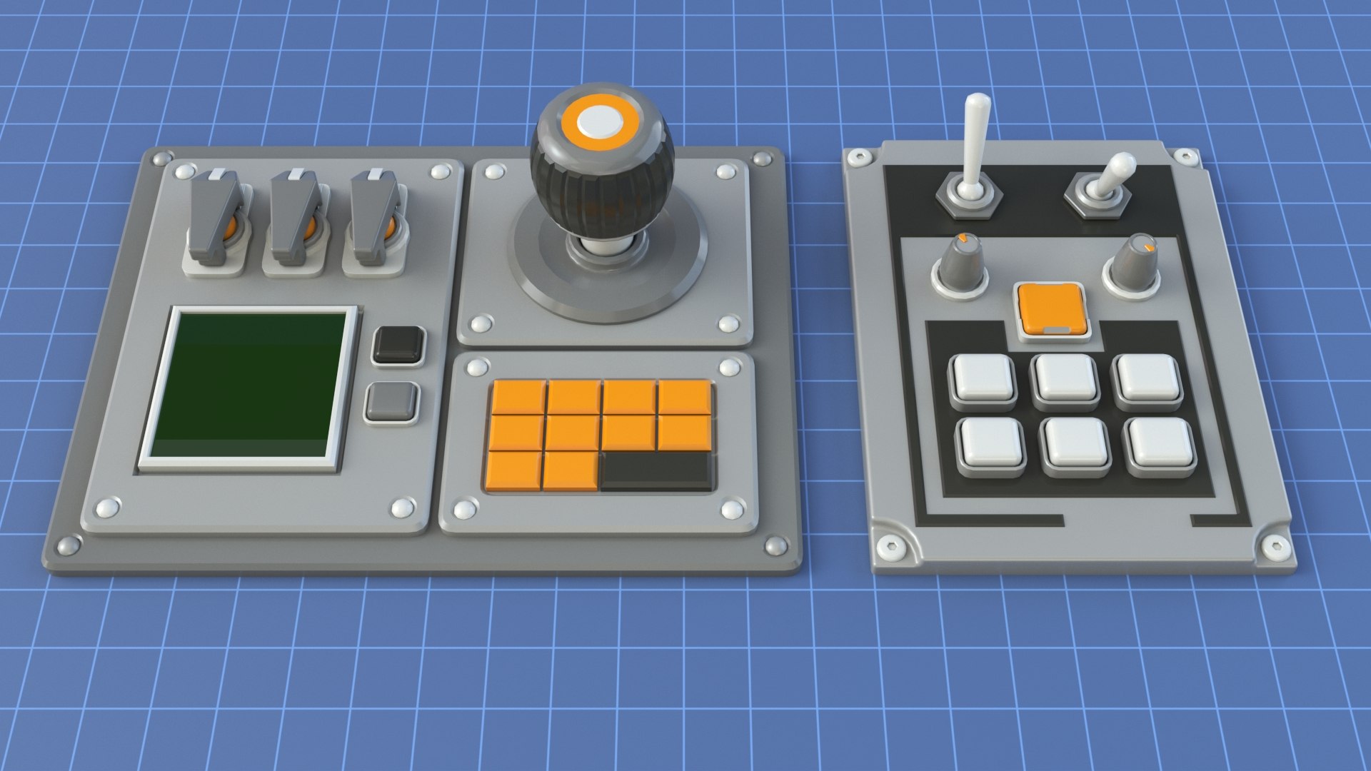 Control Panel 1 - 30 Pieces Model - TurboSquid 2133768