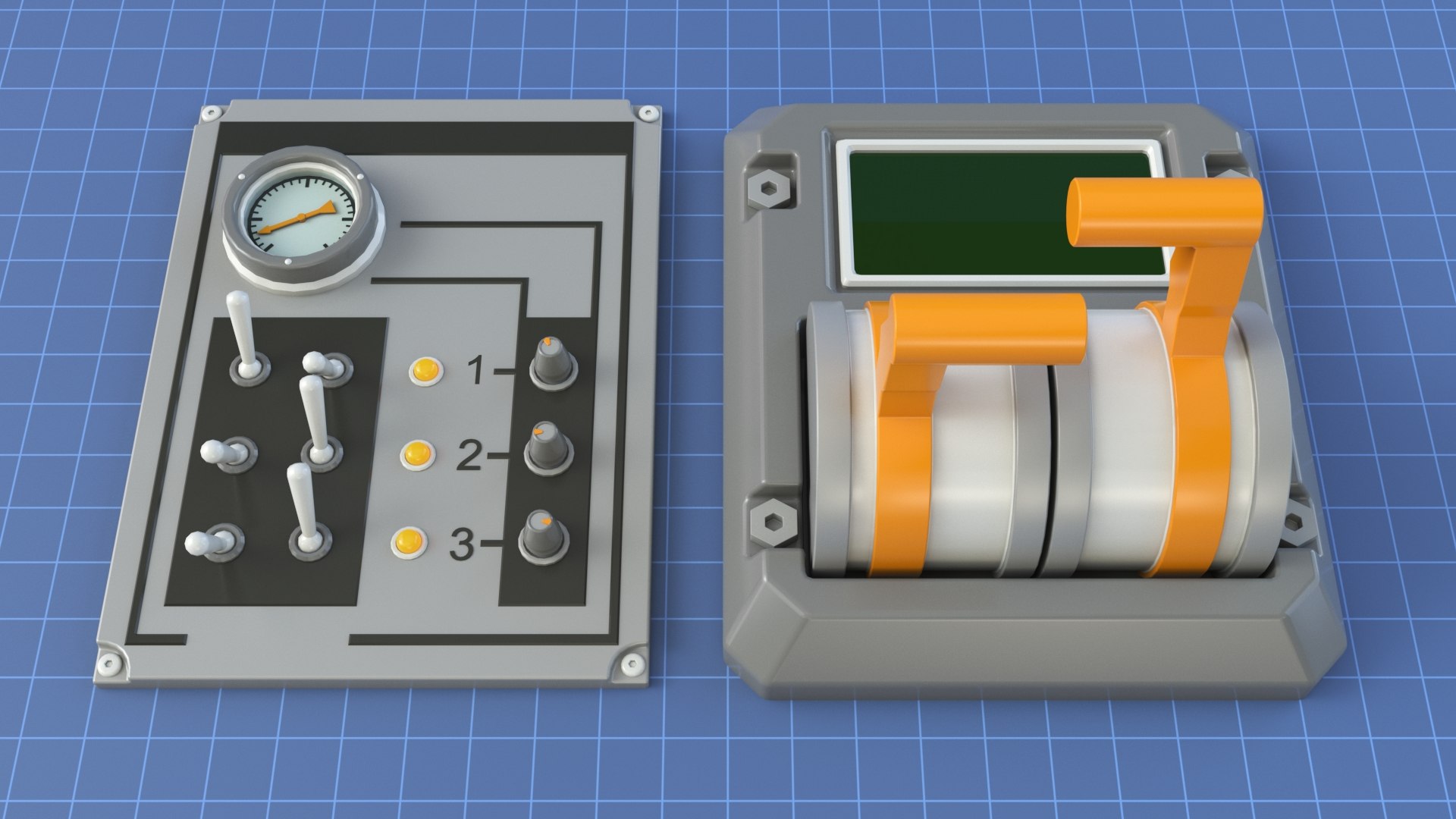 Control Panel 1 - 30 Pieces Model - TurboSquid 2133768