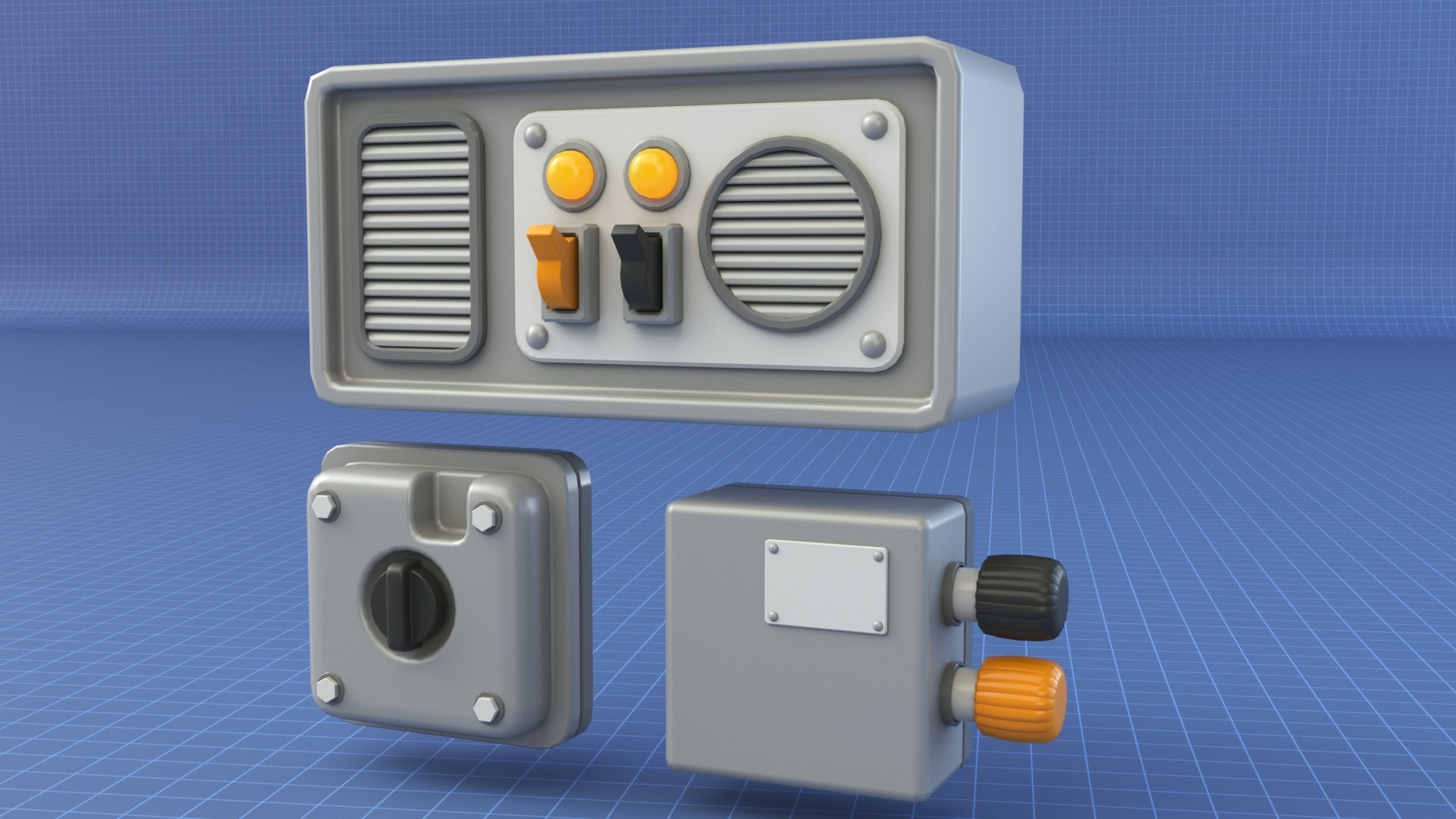 Control Panel 1 - 30 Pieces Model - TurboSquid 2133768