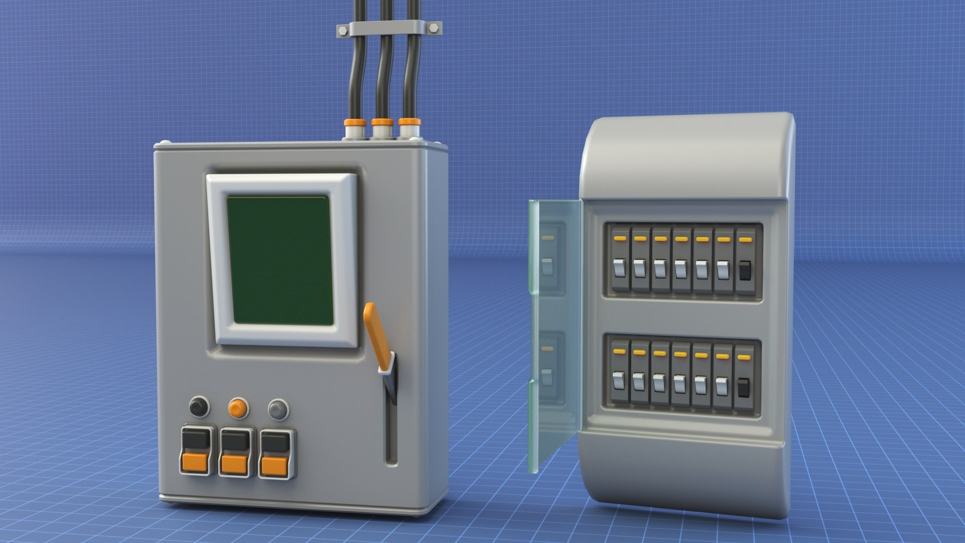 Control Panel 1 - 30 Pieces Model - TurboSquid 2133768