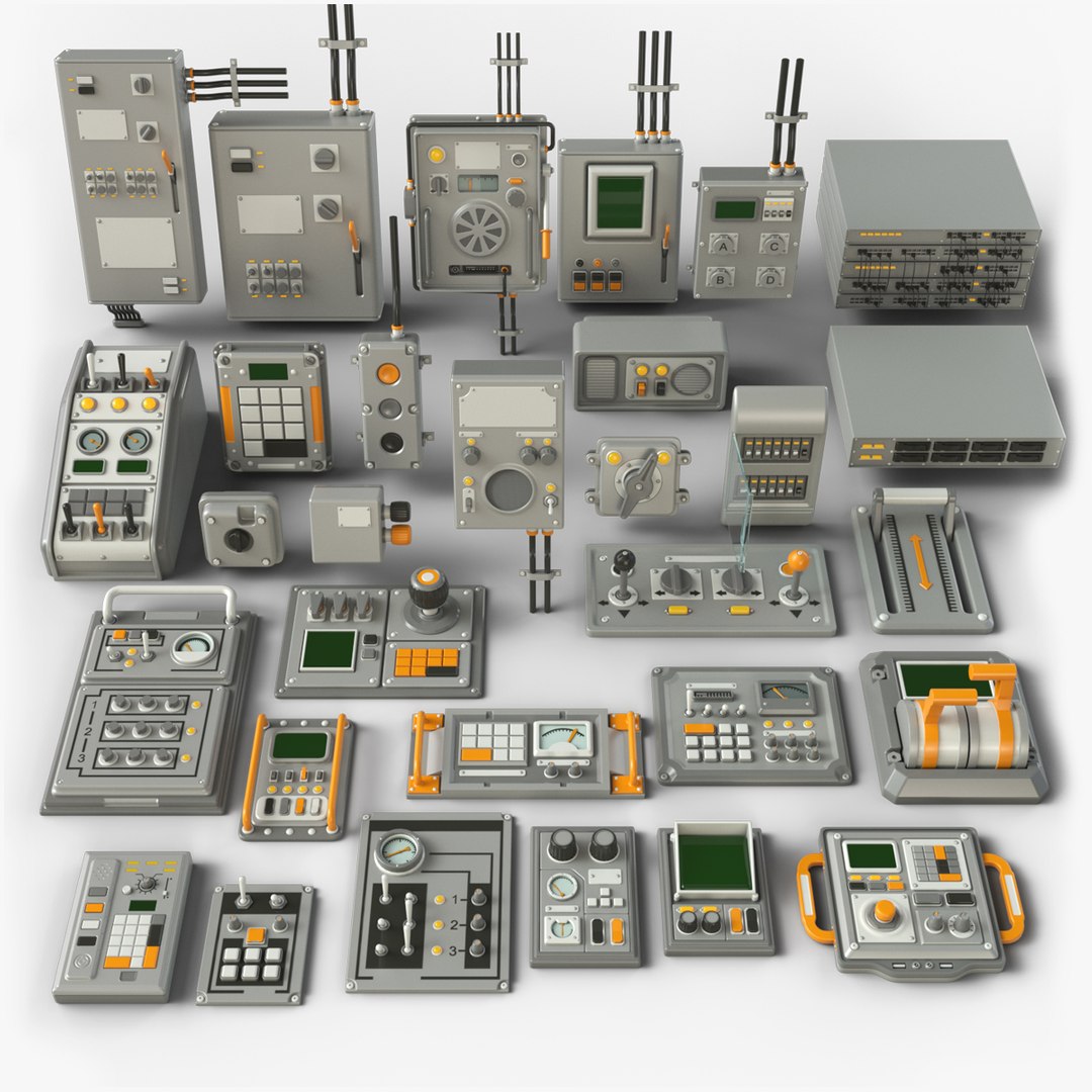 Control Panel 1 - 30 Pieces Model - TurboSquid 2133768