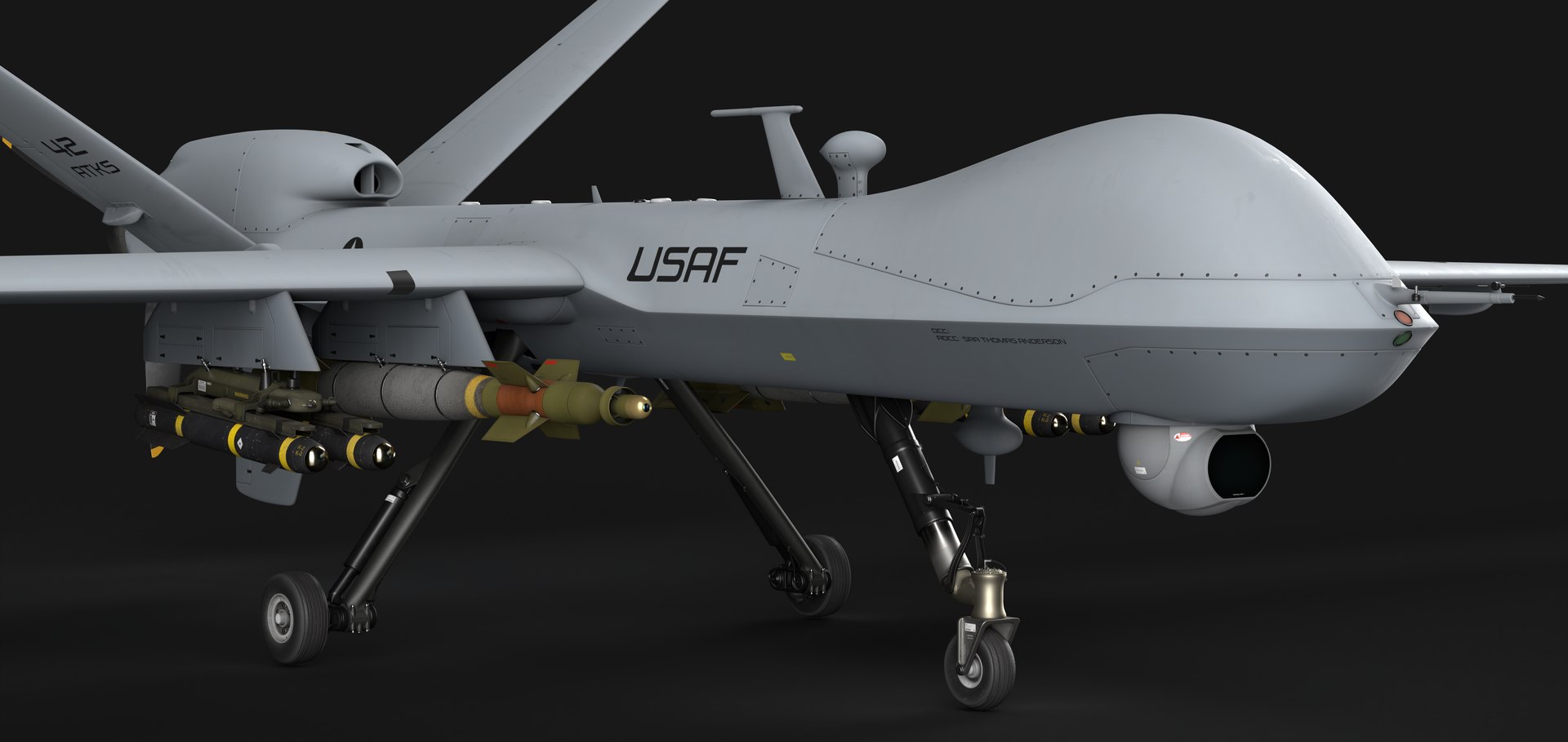 3D General Atomics MQ-9 Reaper 8K Drone - TurboSquid 2043308