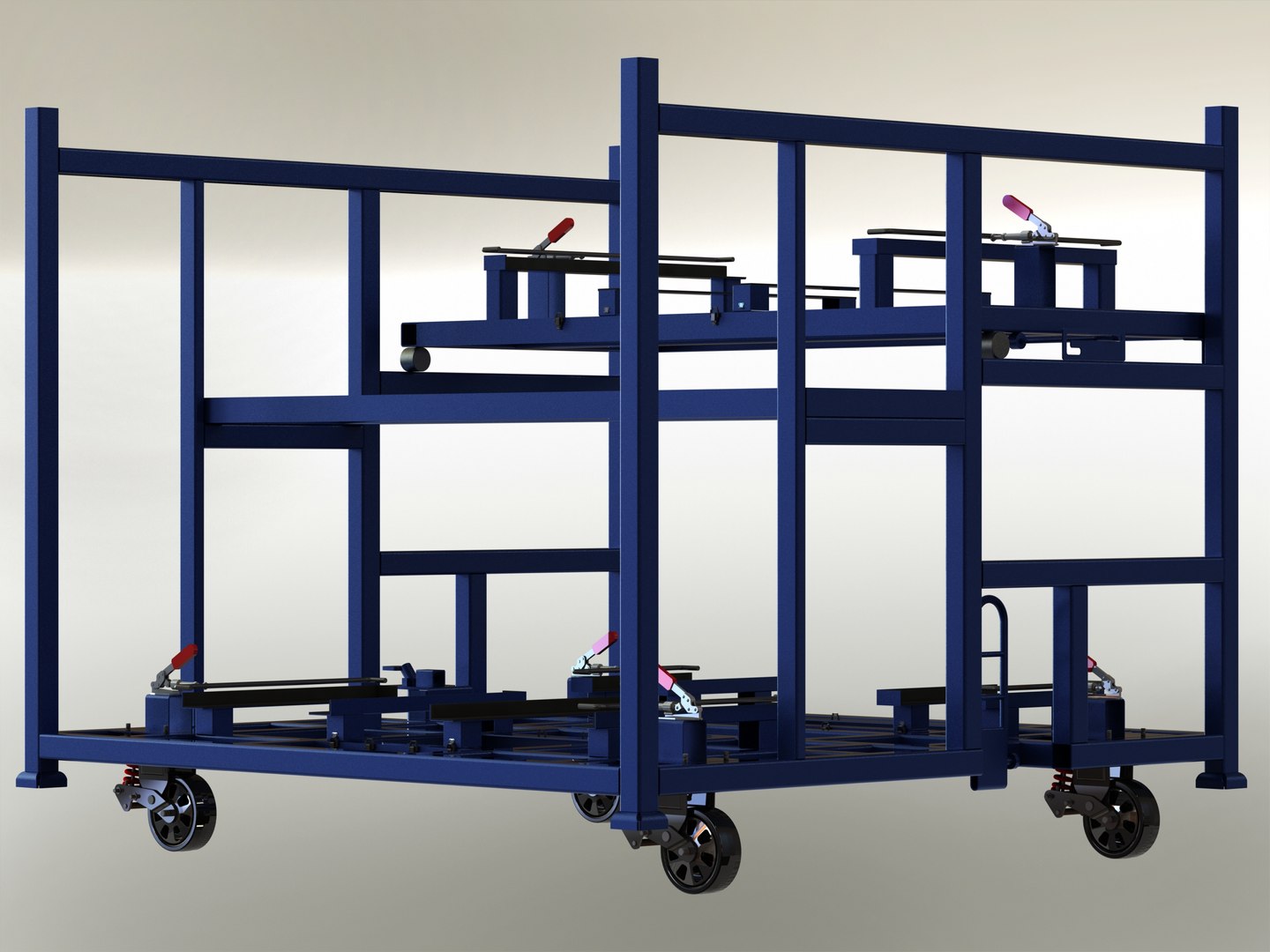 3D model Stacking Rack Trolley of Car Seat - TurboSquid 2157845