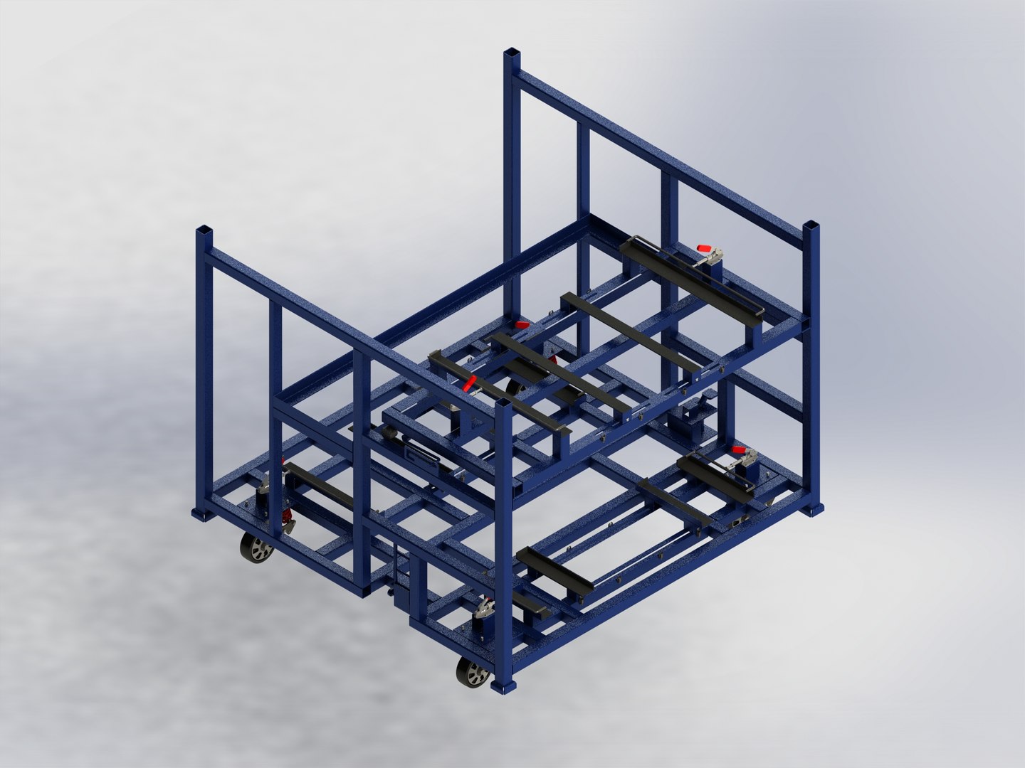 3D model Stacking Rack Trolley of Car Seat - TurboSquid 2157845