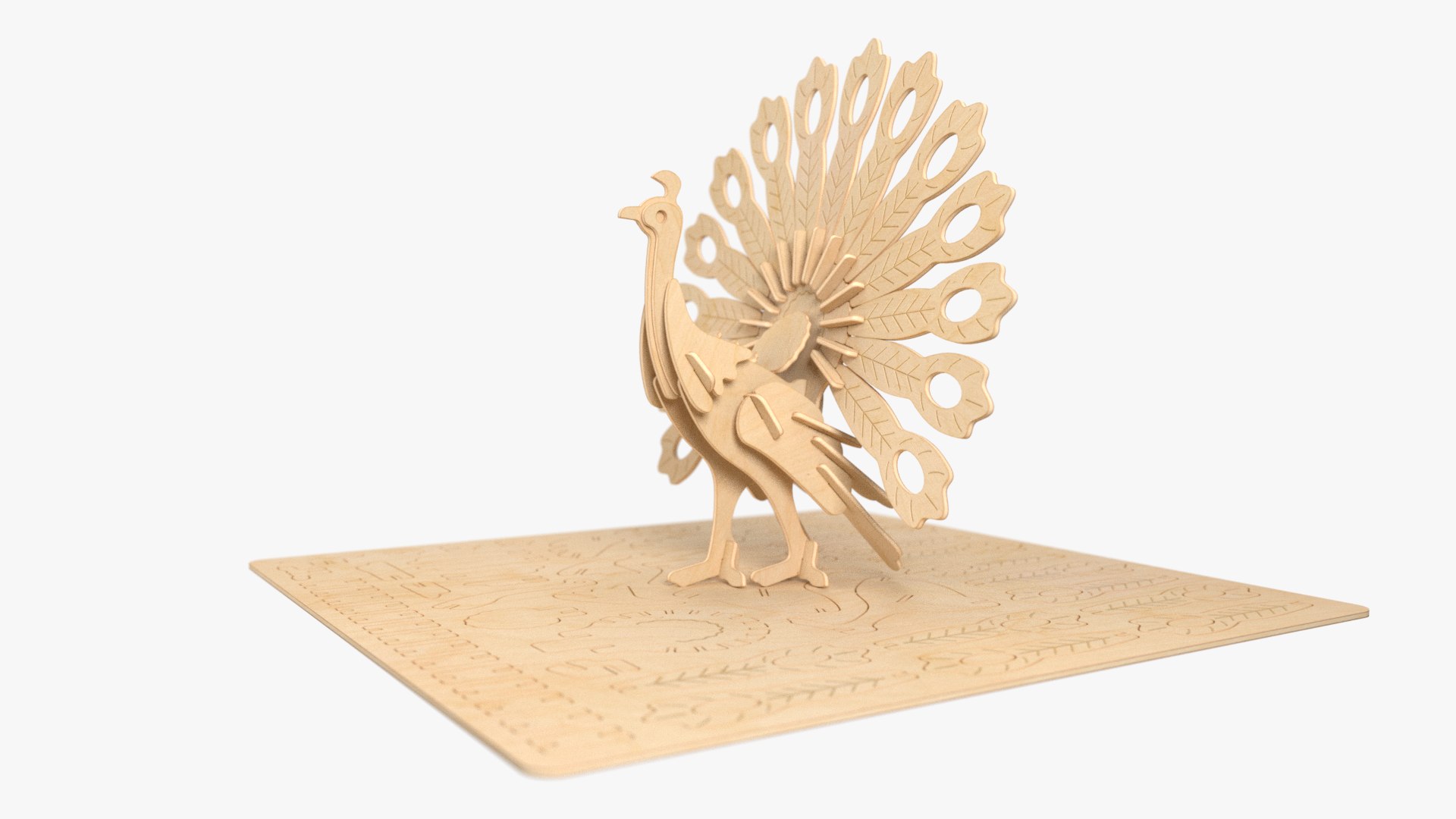 Peacock Laser Cut 3D - TurboSquid 1599841