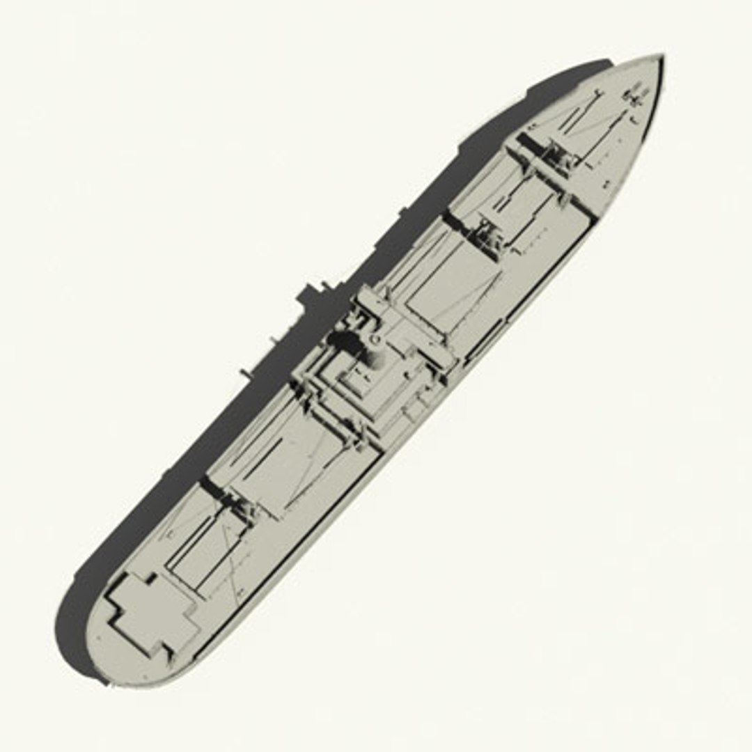 victory ship cargo 3d model