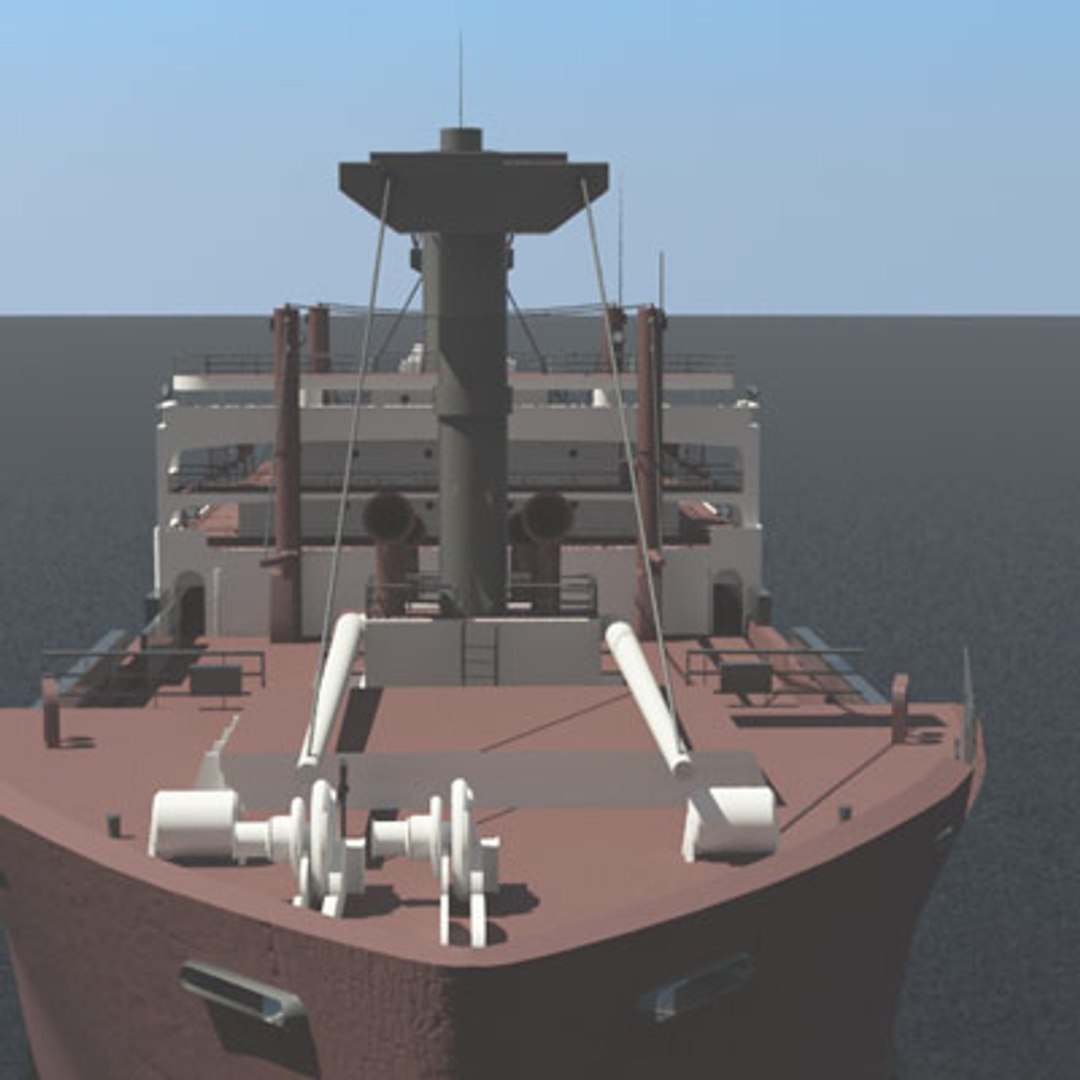 victory ship cargo 3d model