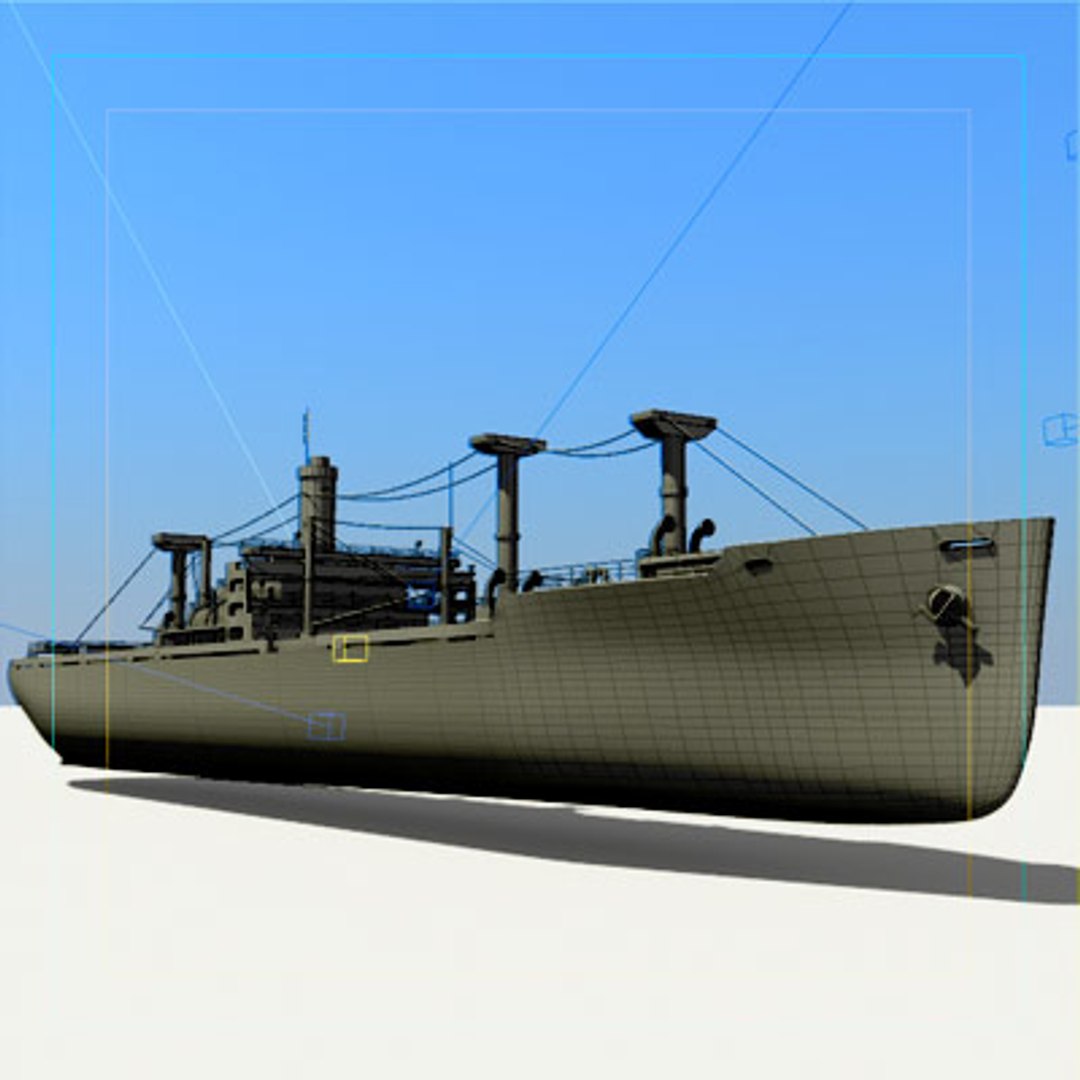 victory ship cargo 3d model