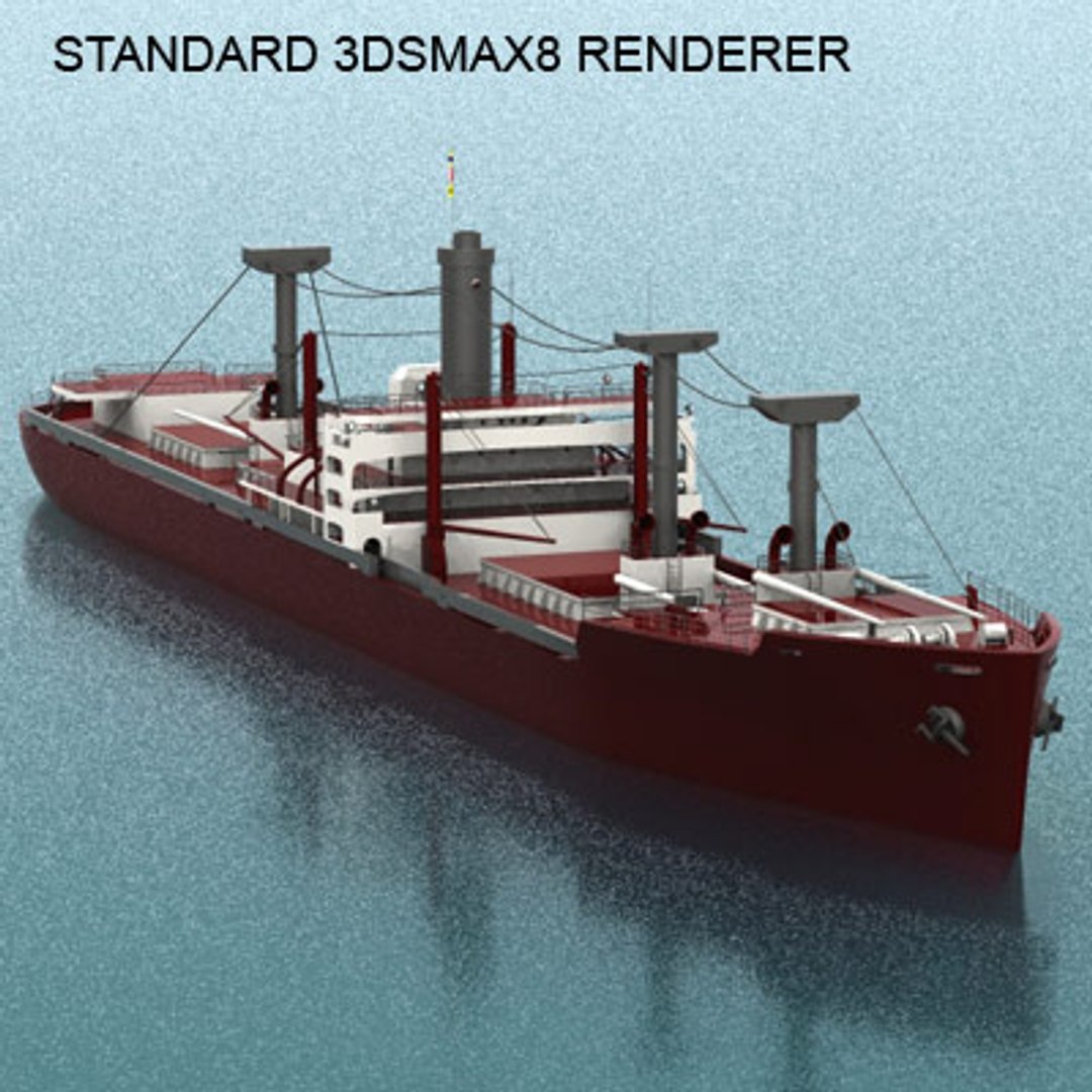 victory ship cargo 3d model