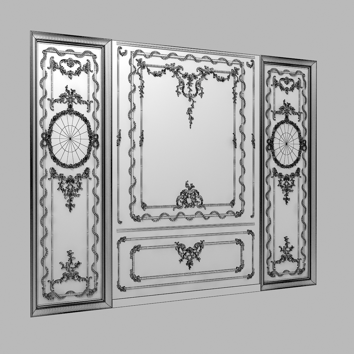 3d austian palace 18 century model