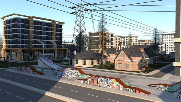 City unity 3D model - TurboSquid 1475552
