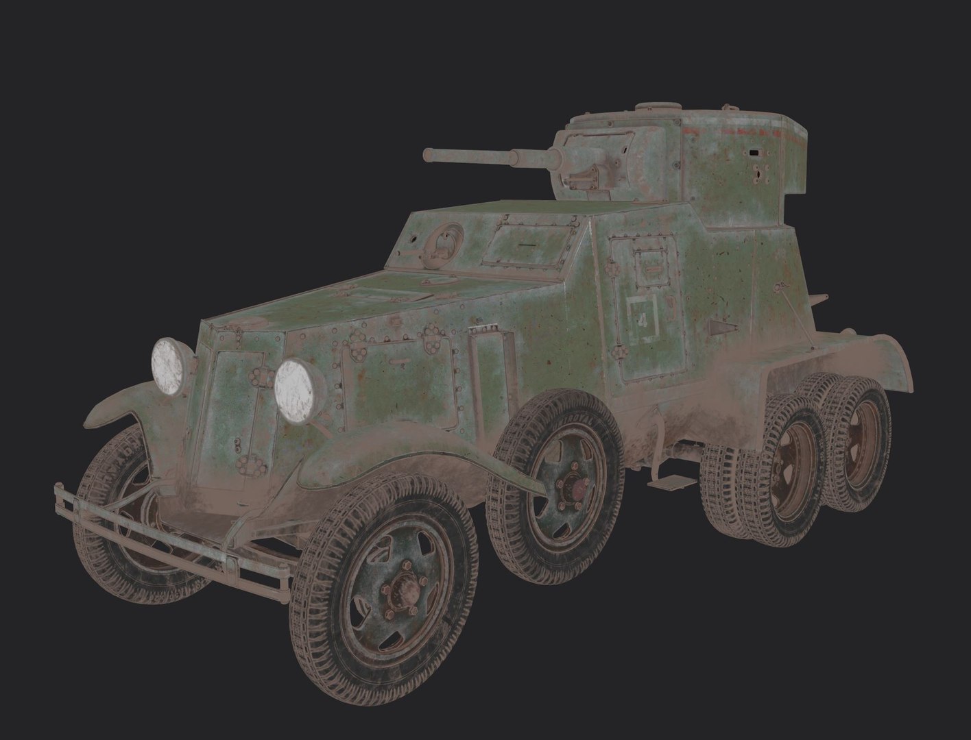 3D Ba6 Armoured vehicle - TurboSquid 2170761