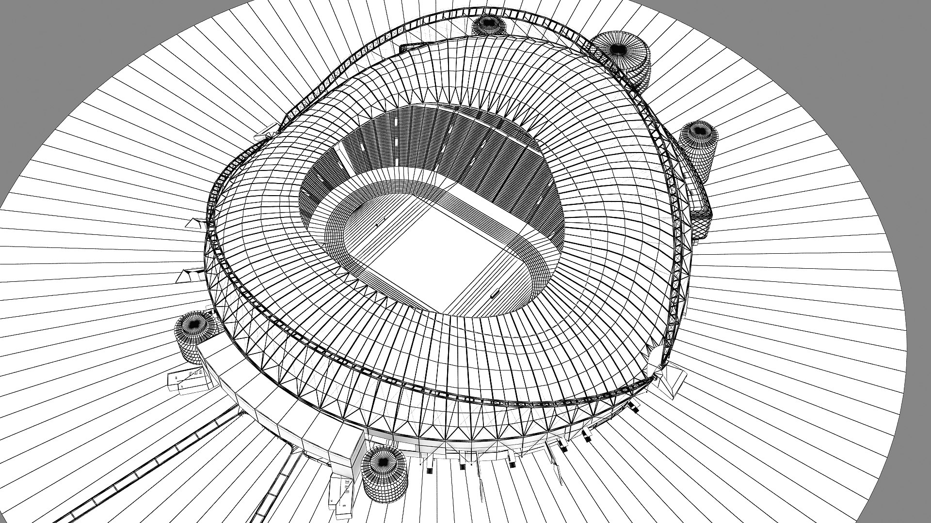 Khalifa International Stadium Qatar 3D model - TurboSquid 1966855
