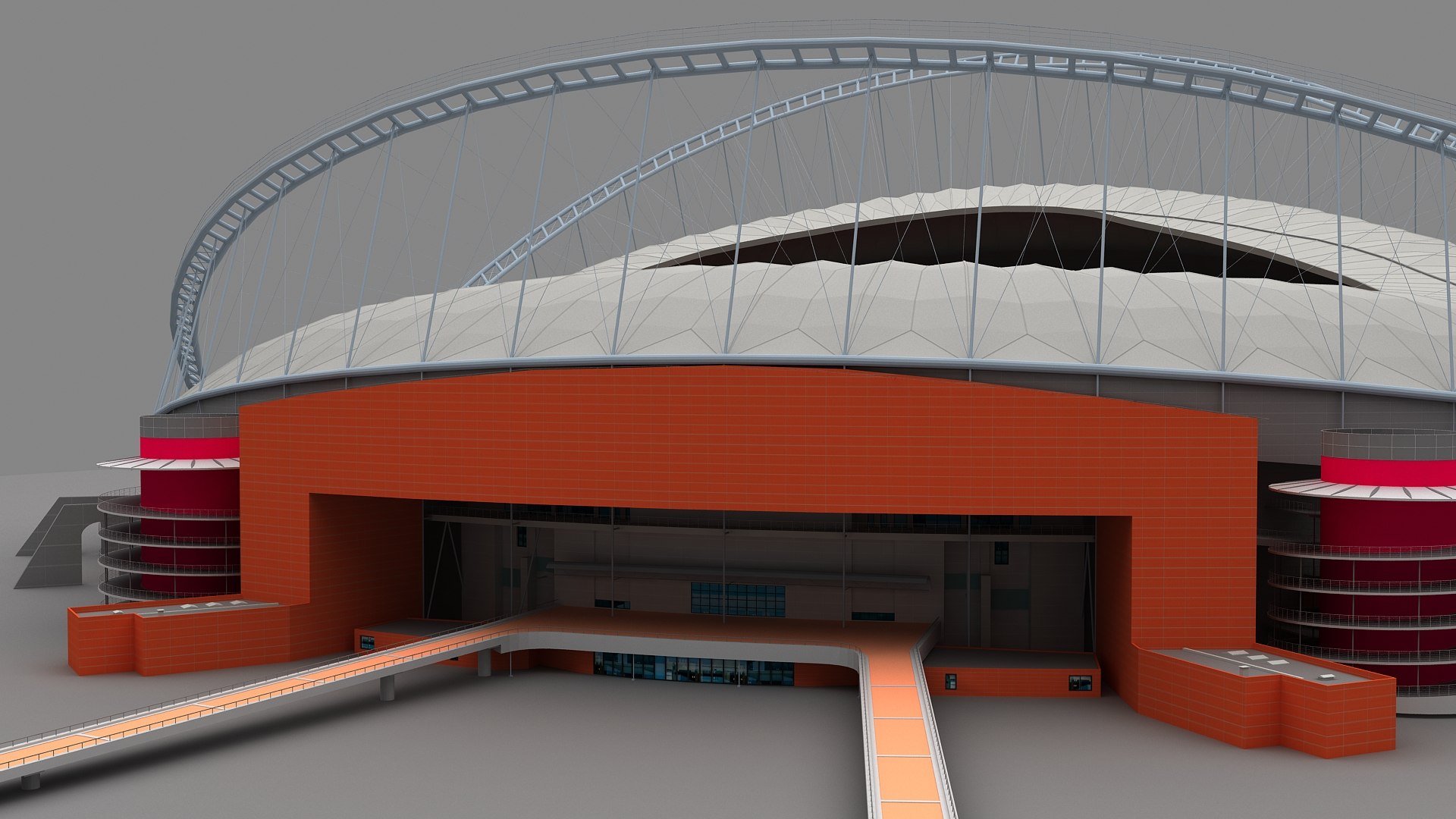 Khalifa International Stadium Qatar 3D model - TurboSquid 1966855