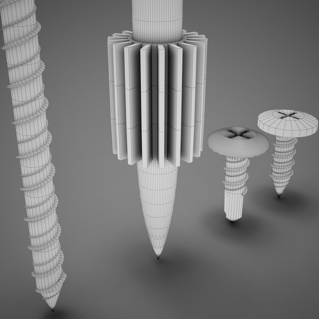 3d screws expander model