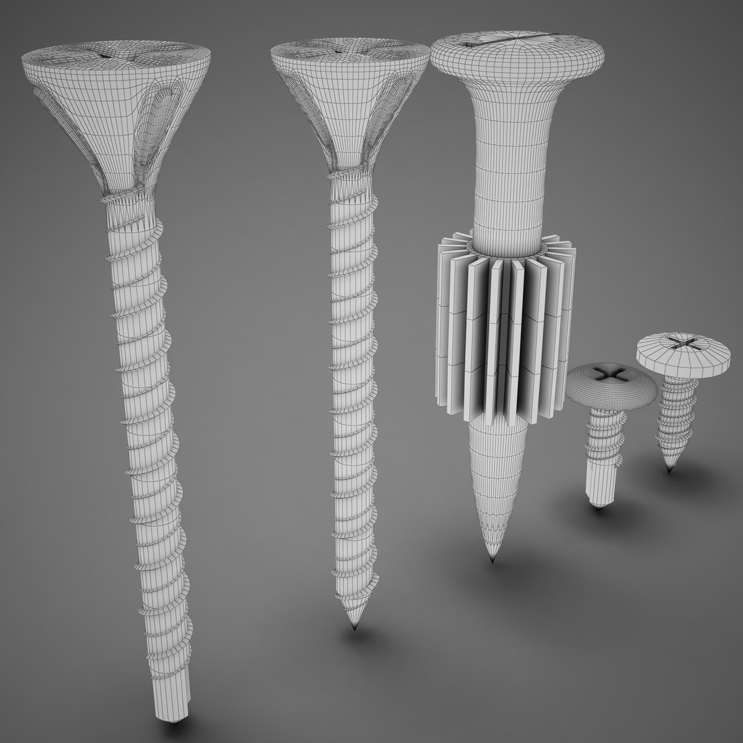 3d screws expander model