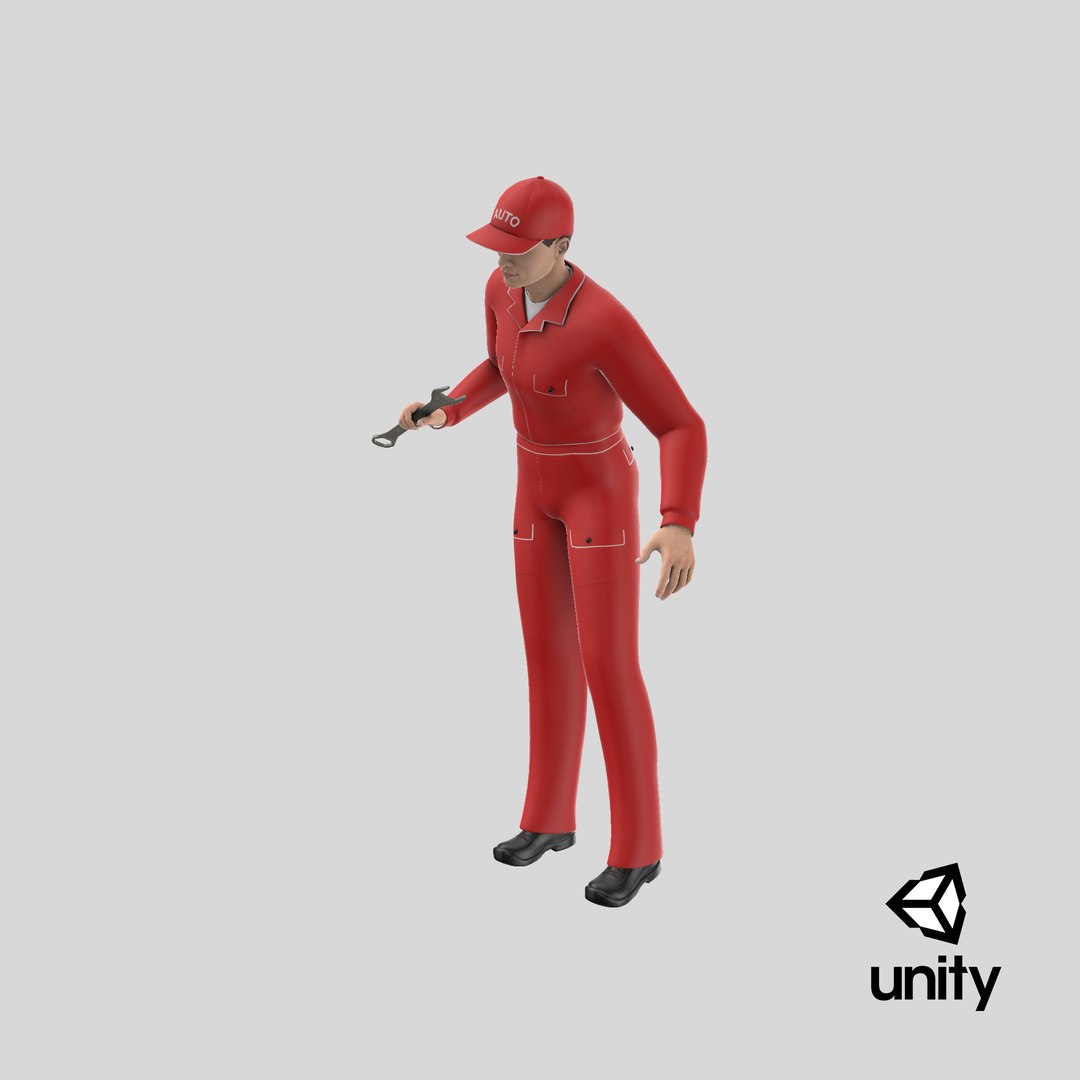 Auto mechanic inspecting pose 3D model - TurboSquid 1604063