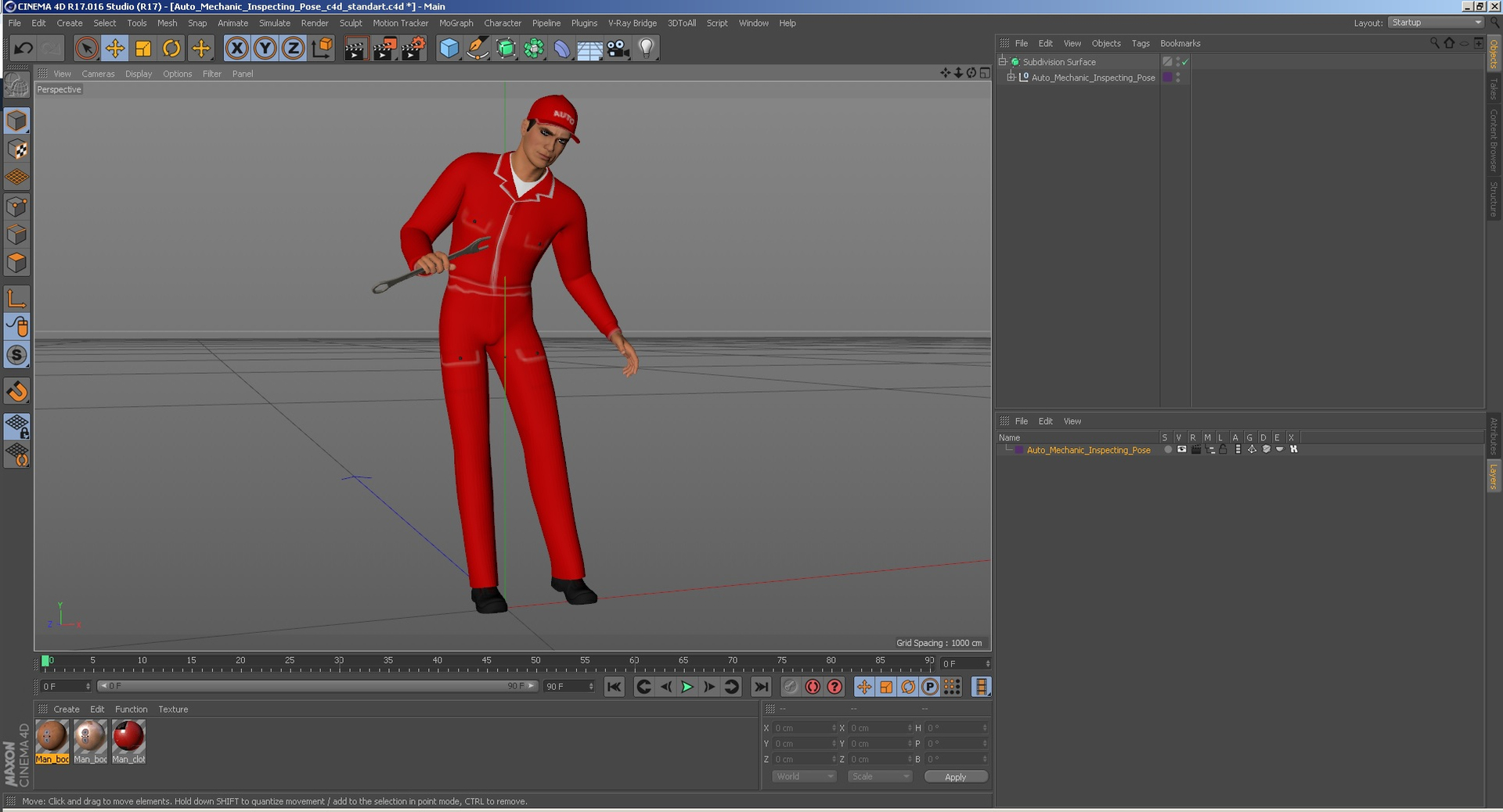 Auto mechanic inspecting pose 3D model - TurboSquid 1604063