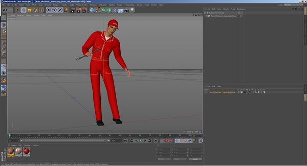 Auto mechanic inspecting pose 3D model - TurboSquid 1604063