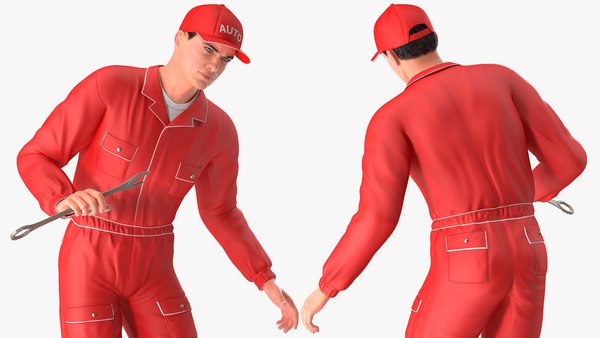 Auto mechanic inspecting pose 3D model - TurboSquid 1604063