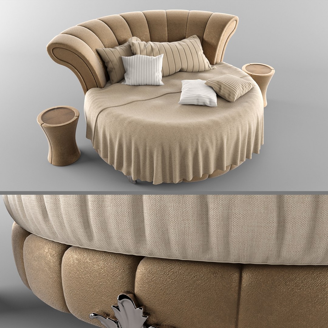Circular Bed Model - TurboSquid 1466410