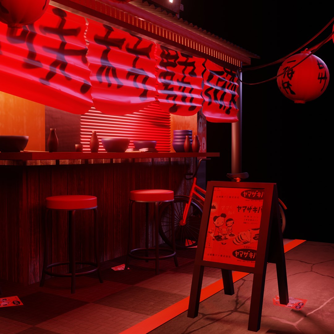 Japanese Street Tokyo Scene Architecture City Town Exterior 3D Model ...