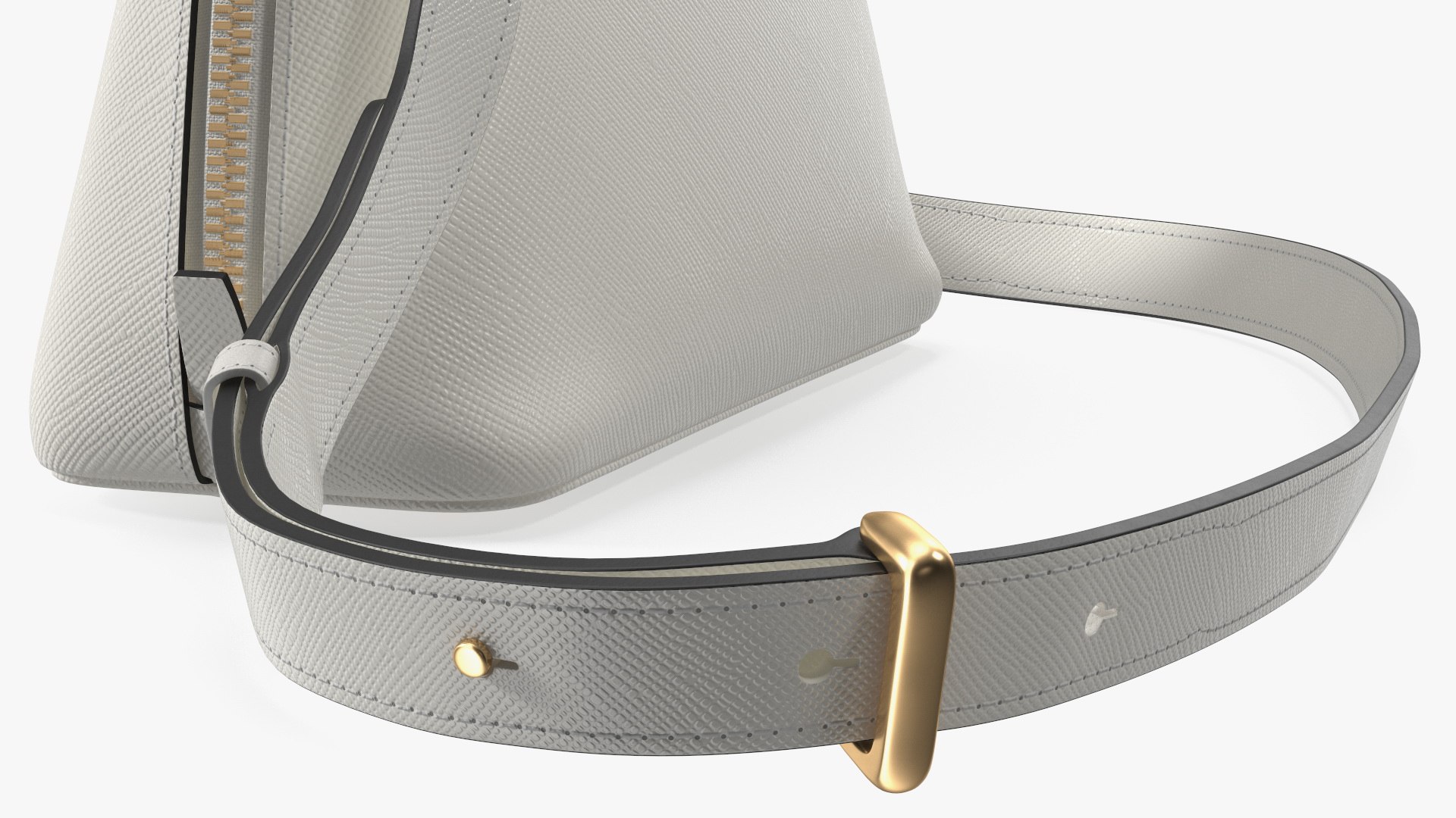 Leather White Bag Prada Promenade 3D model - TurboSquid 2133302