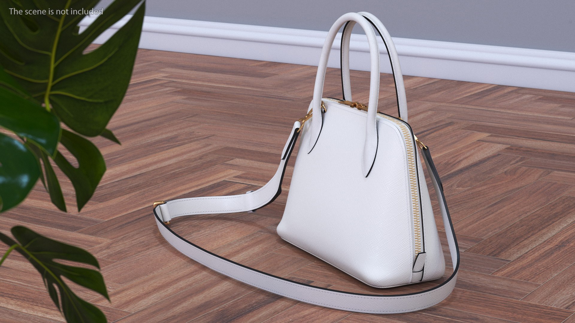 Leather White Bag Prada Promenade 3D Model - TurboSquid 2133302