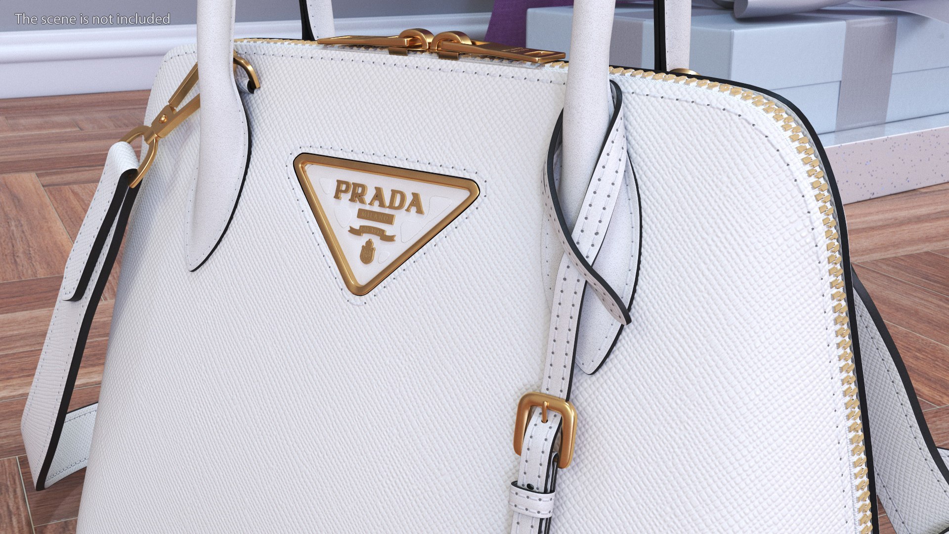 Leather White Bag Prada Promenade 3D Model - TurboSquid 2133302