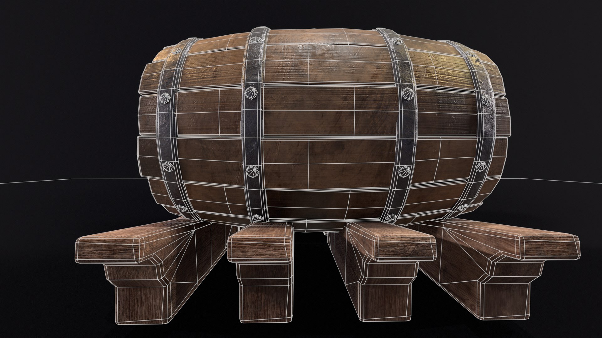 3D Keg Stand Model - TurboSquid 2207265