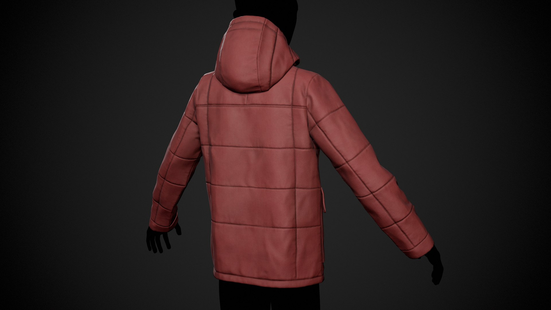 Red Winter Jacket Style 1 3D - TurboSquid 2298412