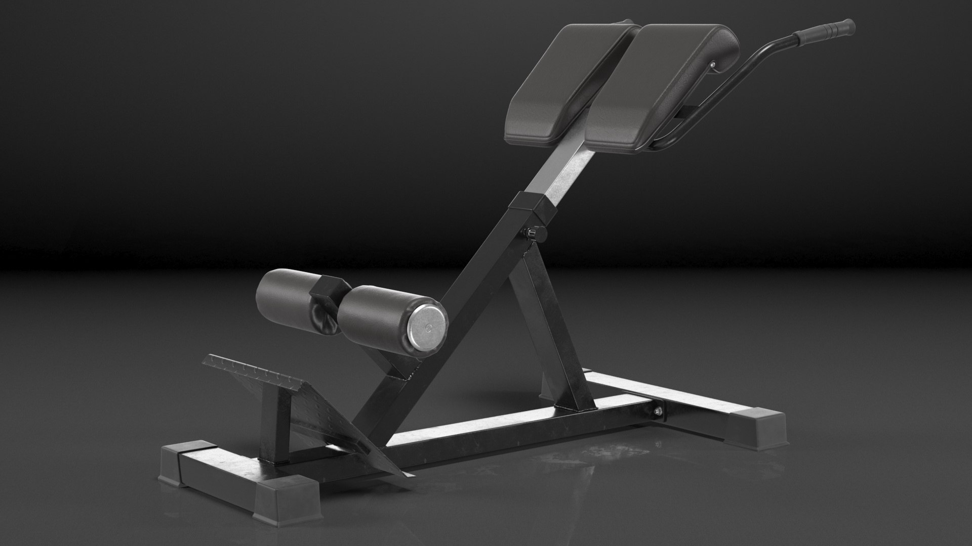 Hyperextension Bench Black model - TurboSquid 1838633