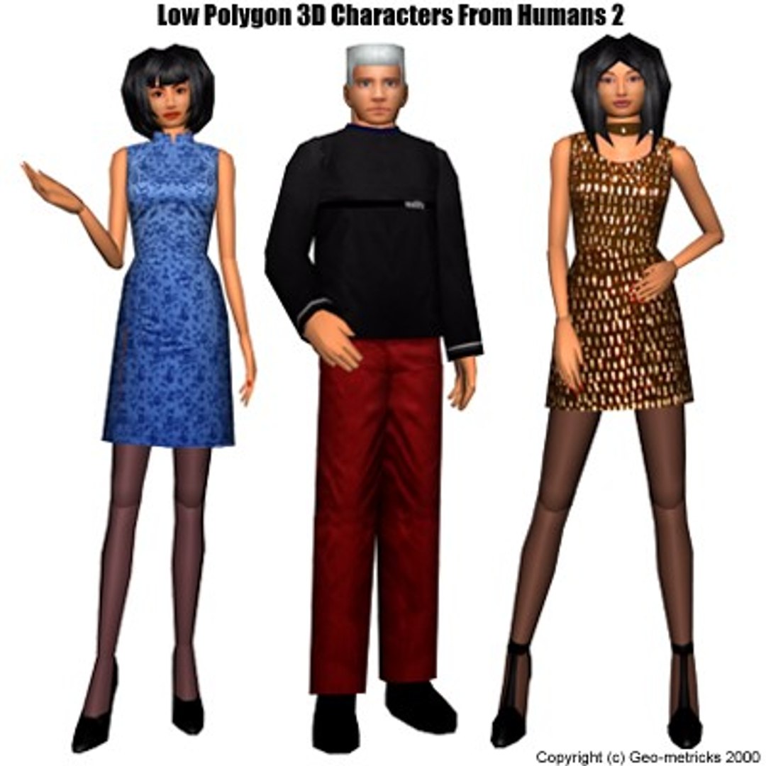 Polygons Character 3d Model