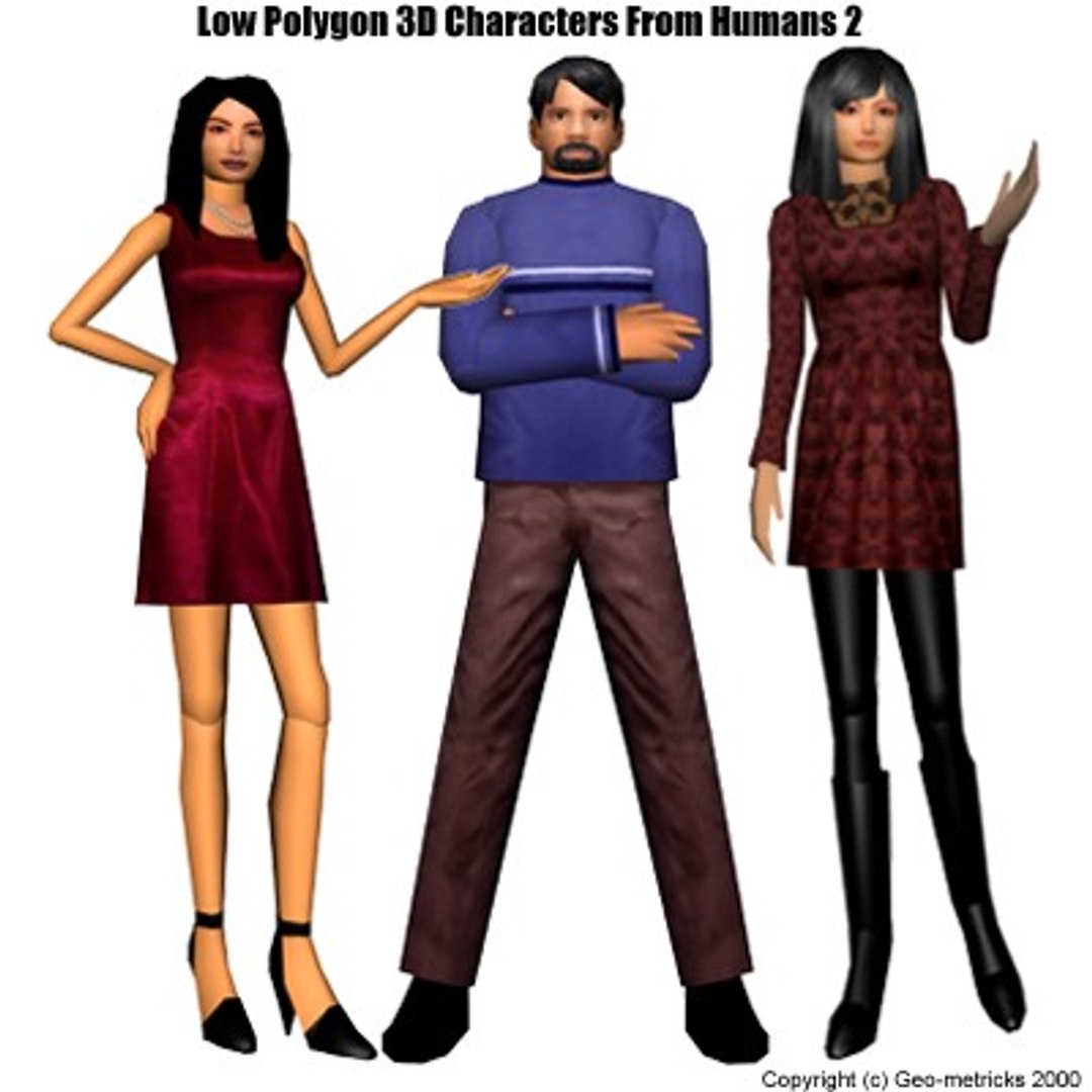 Polygons Character 3d Model