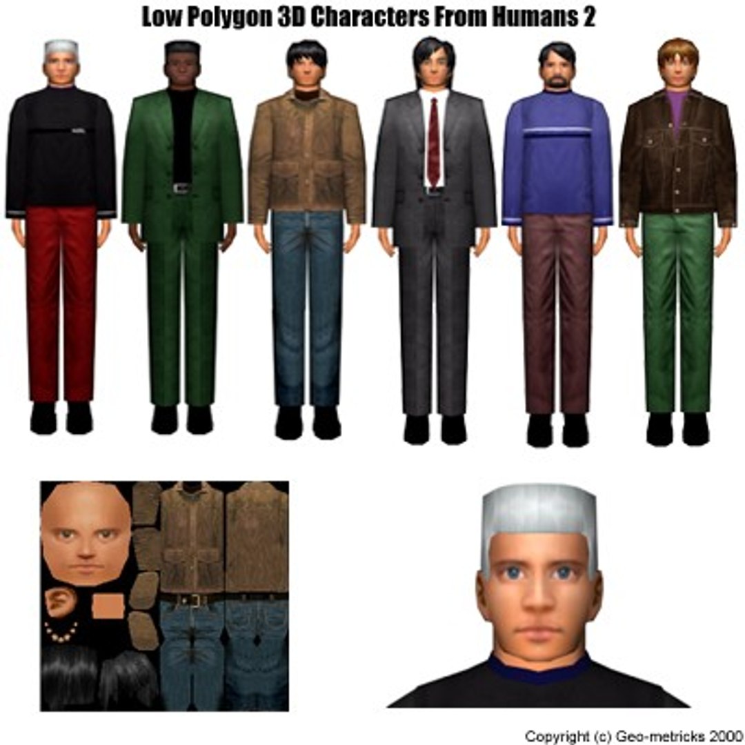 Polygons Character 3d Model