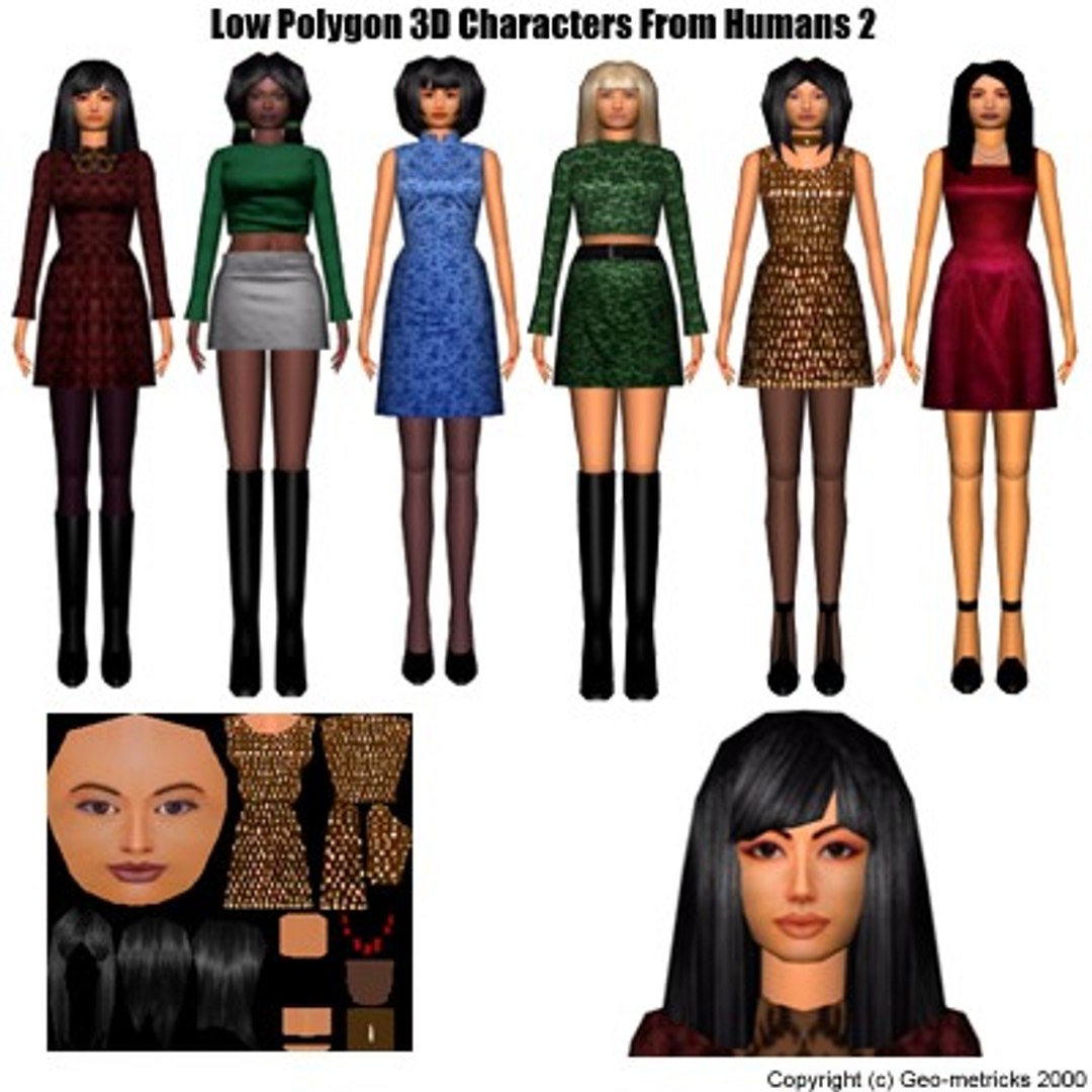 Polygons Character 3d Model