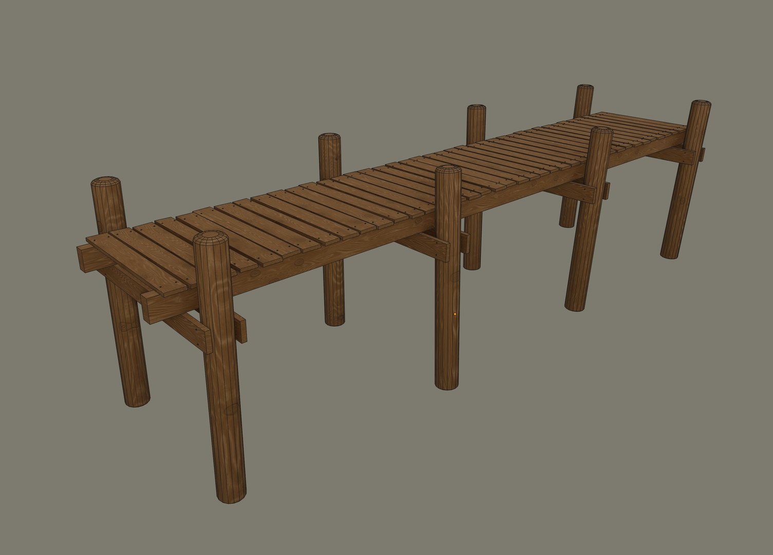 Wood pier 3D model - TurboSquid 1663622