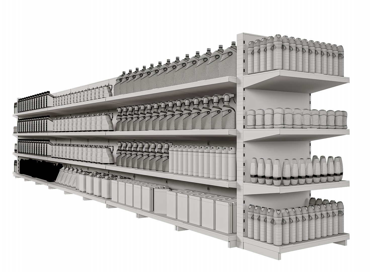 Supermarket Shelf With Products Model - TurboSquid 1820255