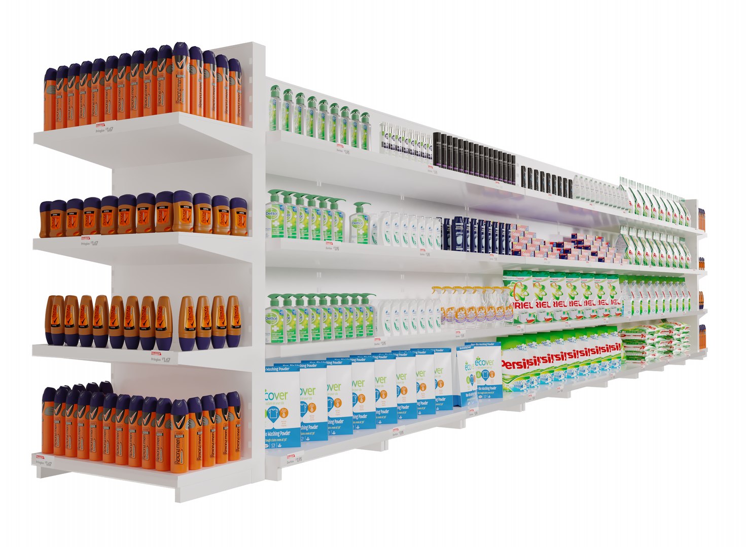 Supermarket Shelf With Products Model - TurboSquid 1820255