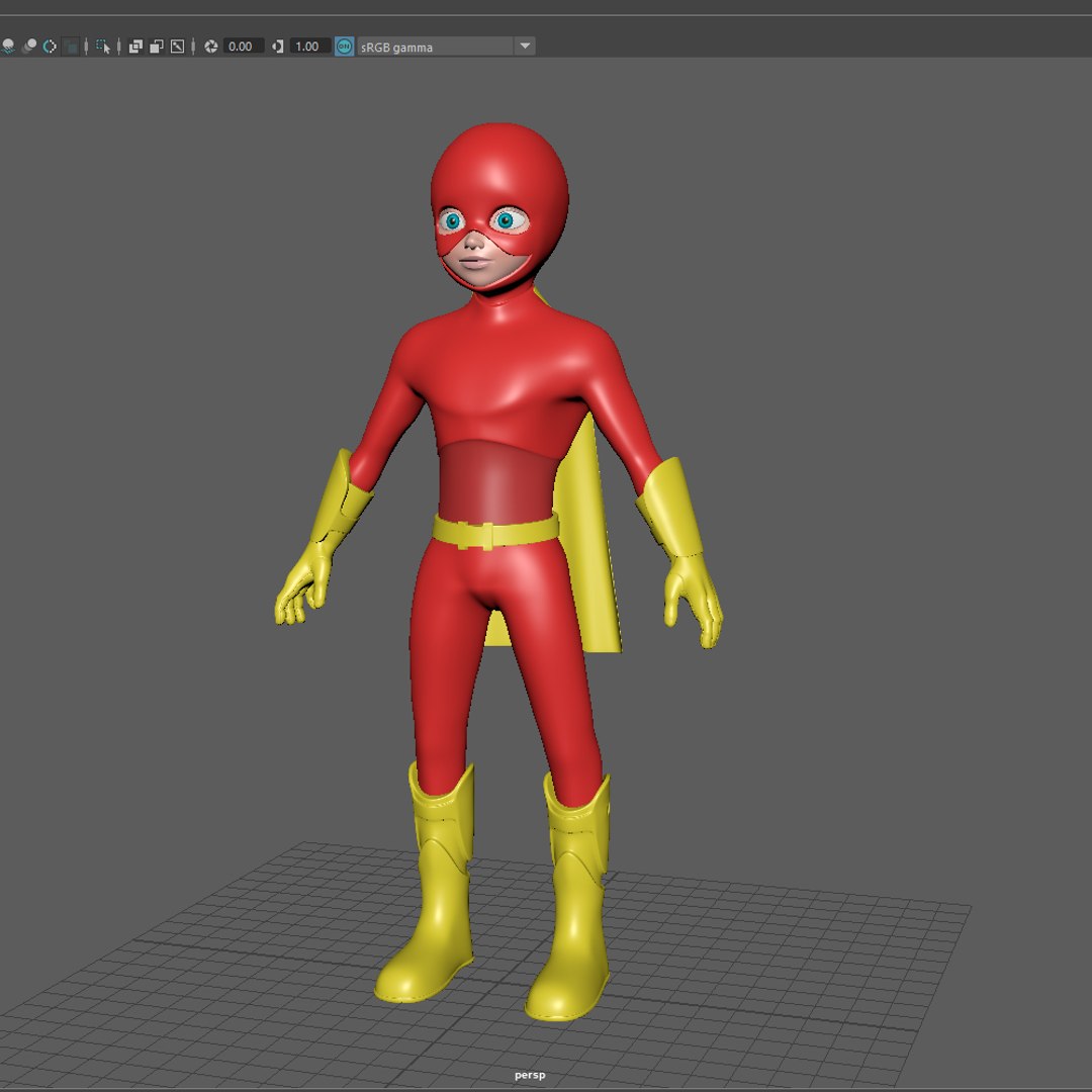 Superhero Cartoon 3D Model - TurboSquid 1539533
